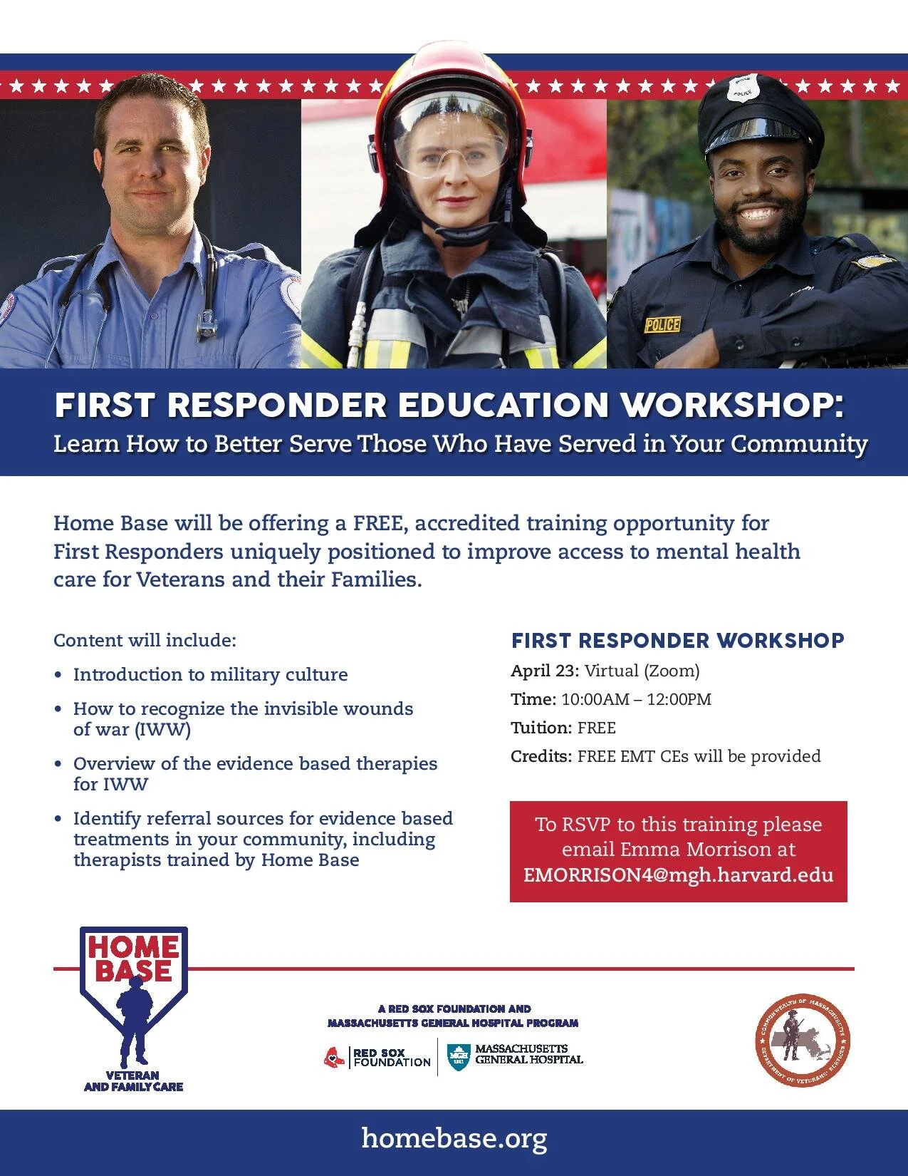 April 23rd Join Home Base for a FREE, Virtual First Responder Workshop ...