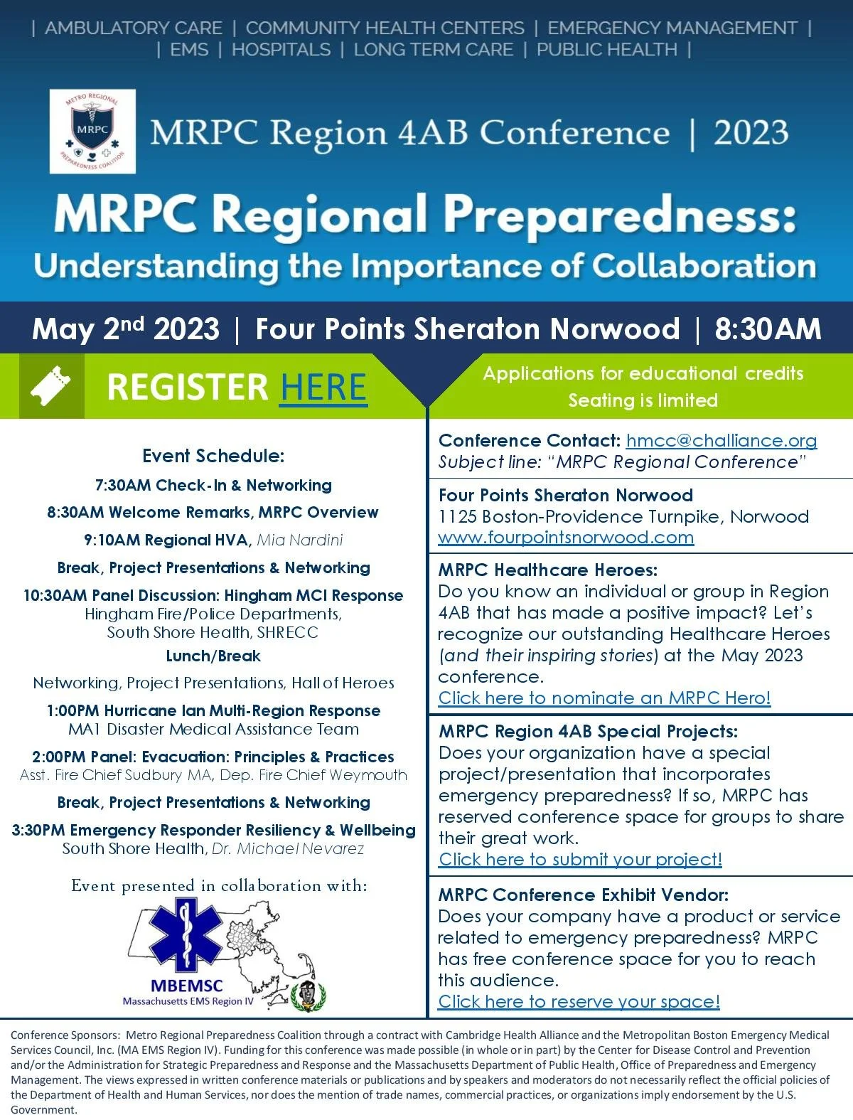 Register Now - MRPC Regional Preparedness Conference — MBEMSC