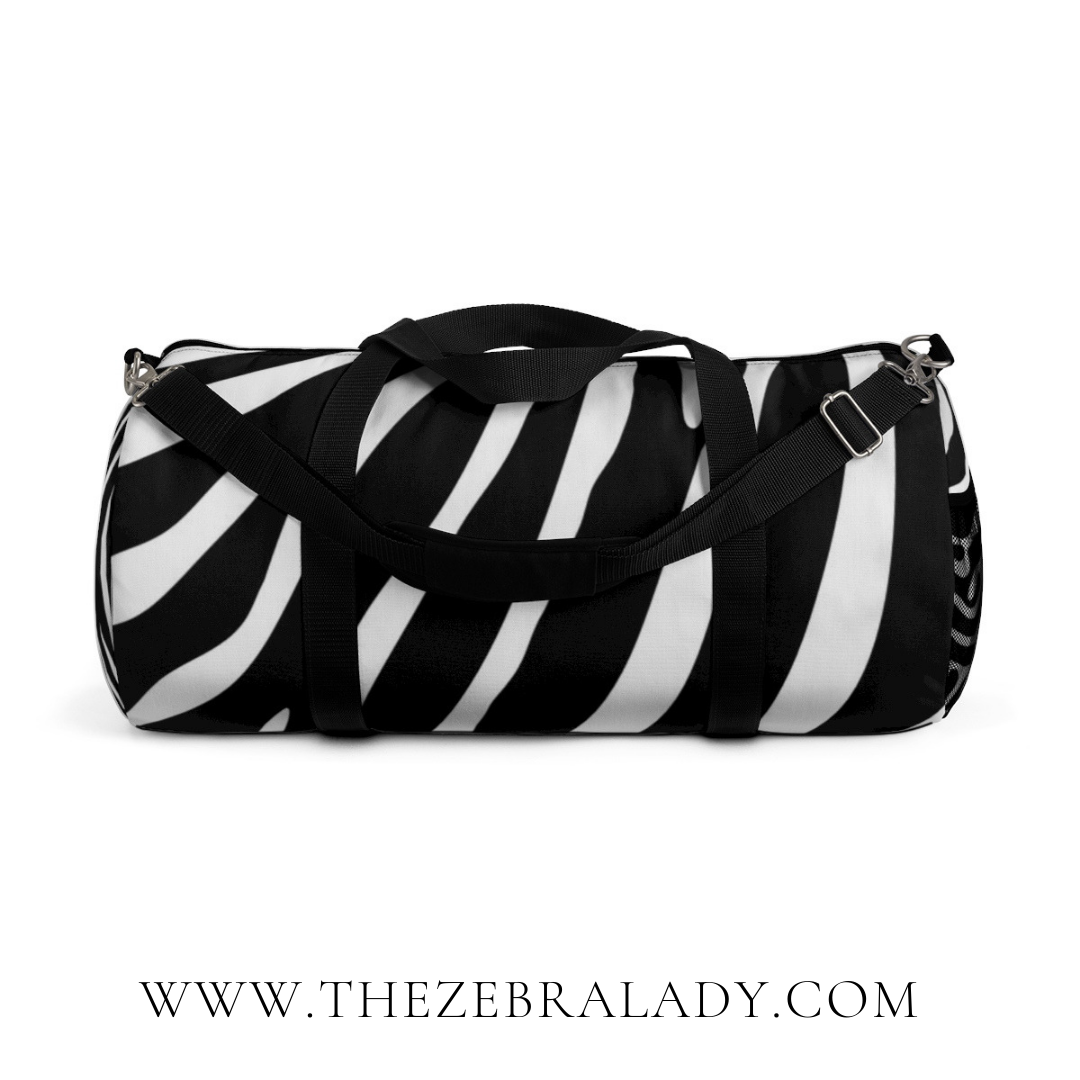 Zebra Animal Print Duffel or Duffle Bag — THE ZEBRA LADY