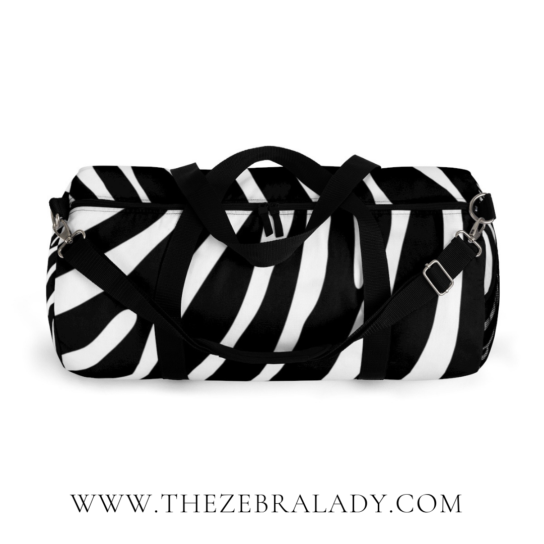 Zebra Animal Print Duffel or Duffle Bag — THE ZEBRA LADY