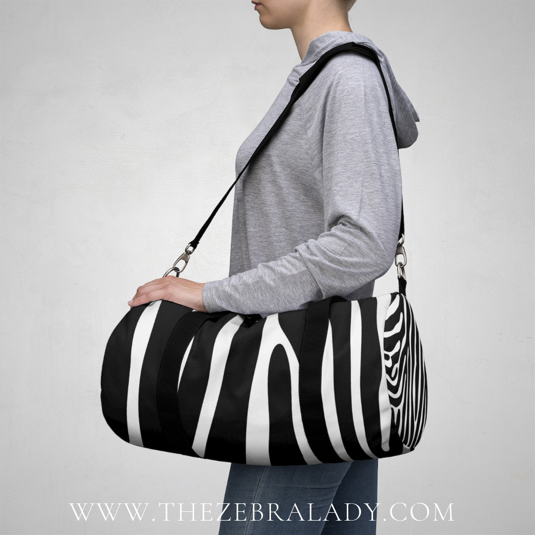 Zebra Animal Print Duffel or Duffle Bag — THE ZEBRA LADY