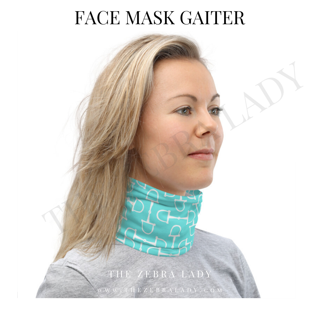 Equestrian Horse Bit Breakfast at Tiffany's Neck Gaiter — THE ZEBRA LADY