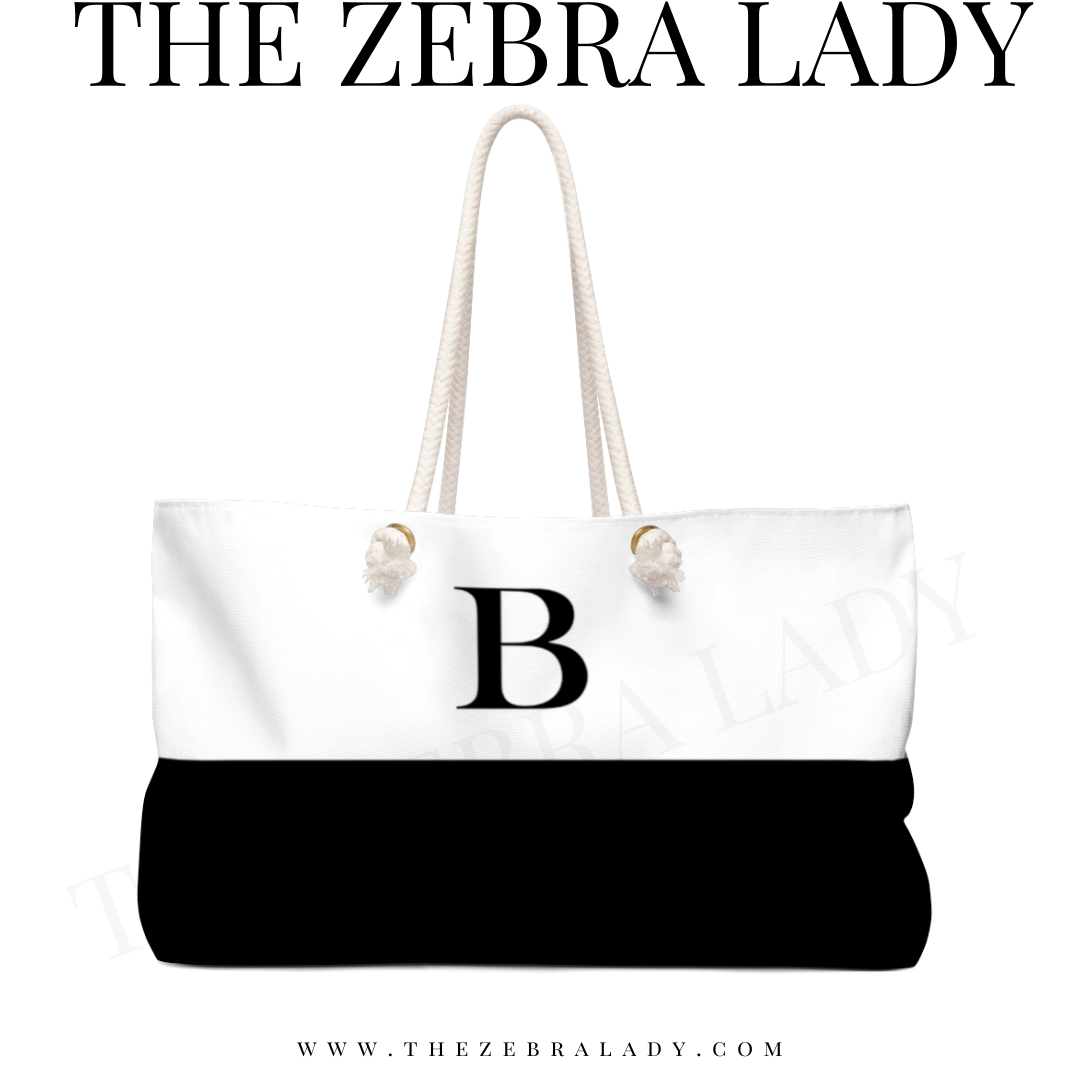 Weekender Tote Rope Handle Tote Bags — THE ZEBRA LADY