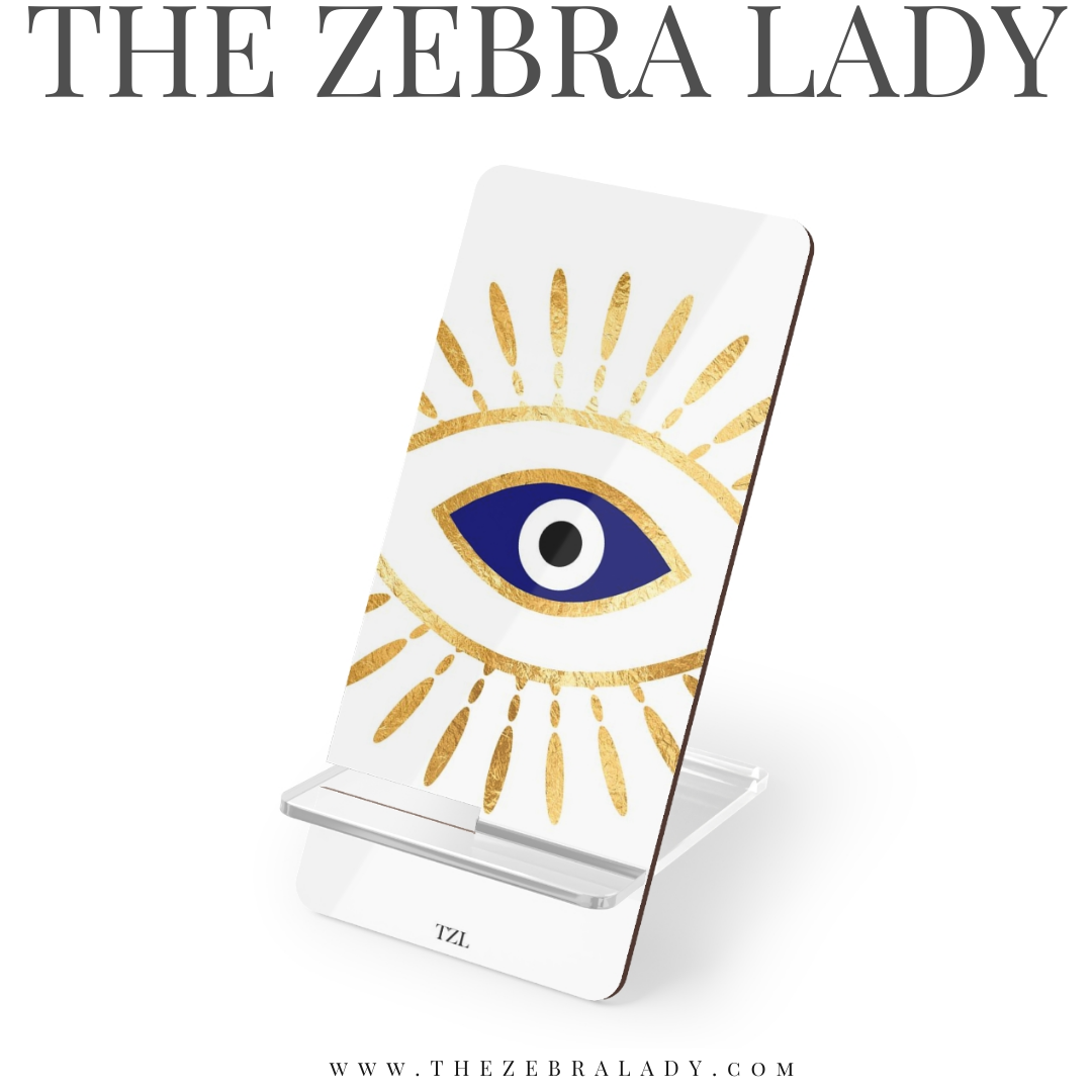 Blue Evil Eye Smartphone Stand — THE ZEBRA LADY