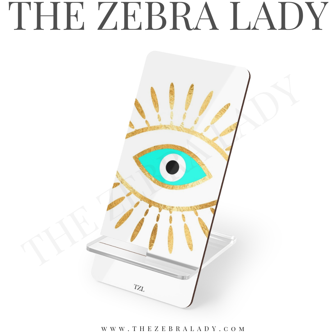 Blue Evil Eye Smartphone Stand — THE ZEBRA LADY