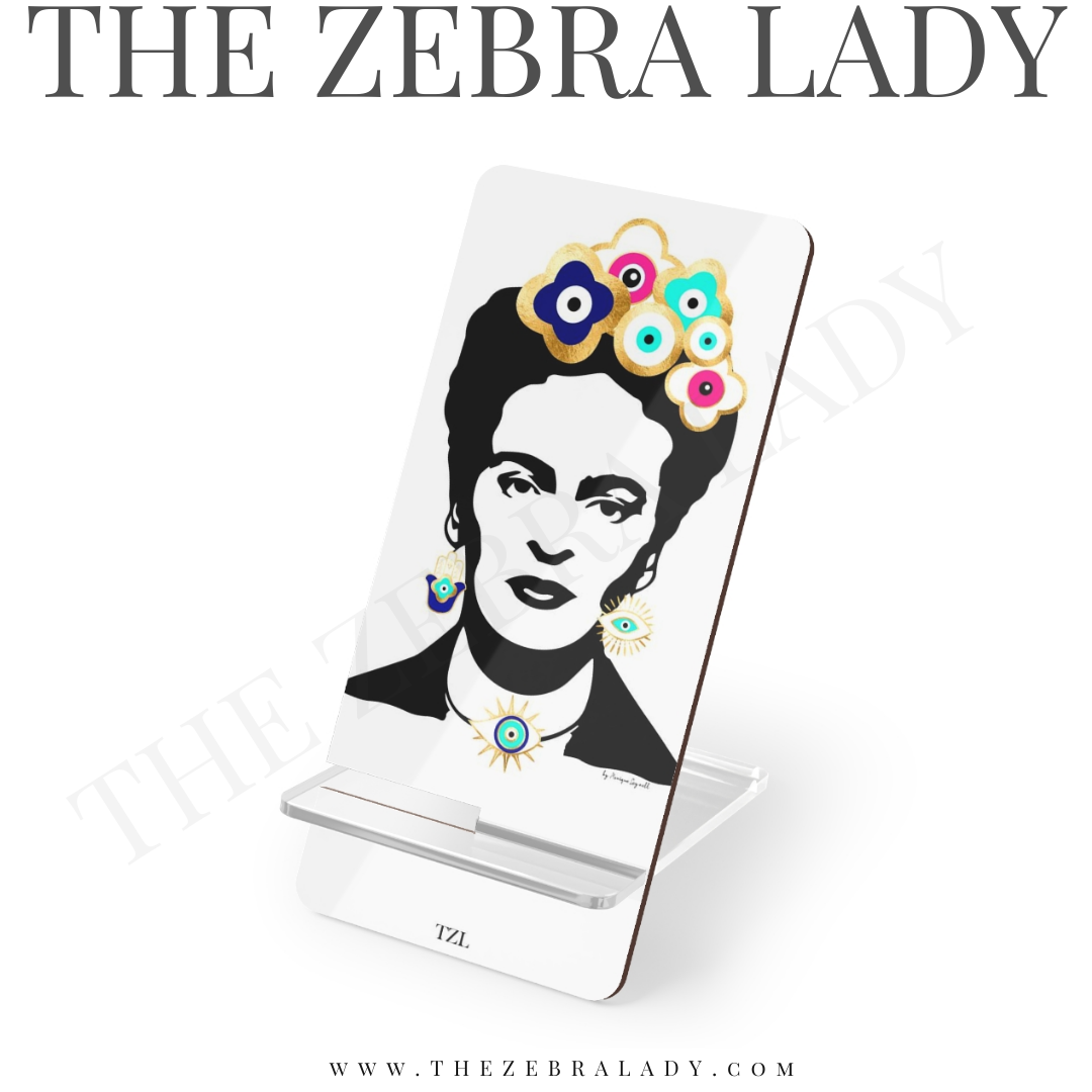 Aqua White Color Block Breakfast at Tiffany's Smartphone Stand — THE ...