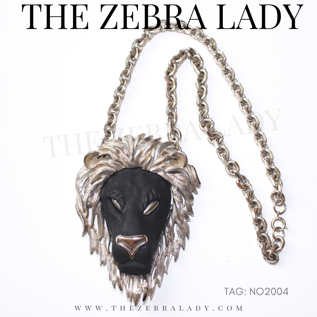 Vintage Luca Razza Lion Head Chain Belt — THE ZEBRA LADY