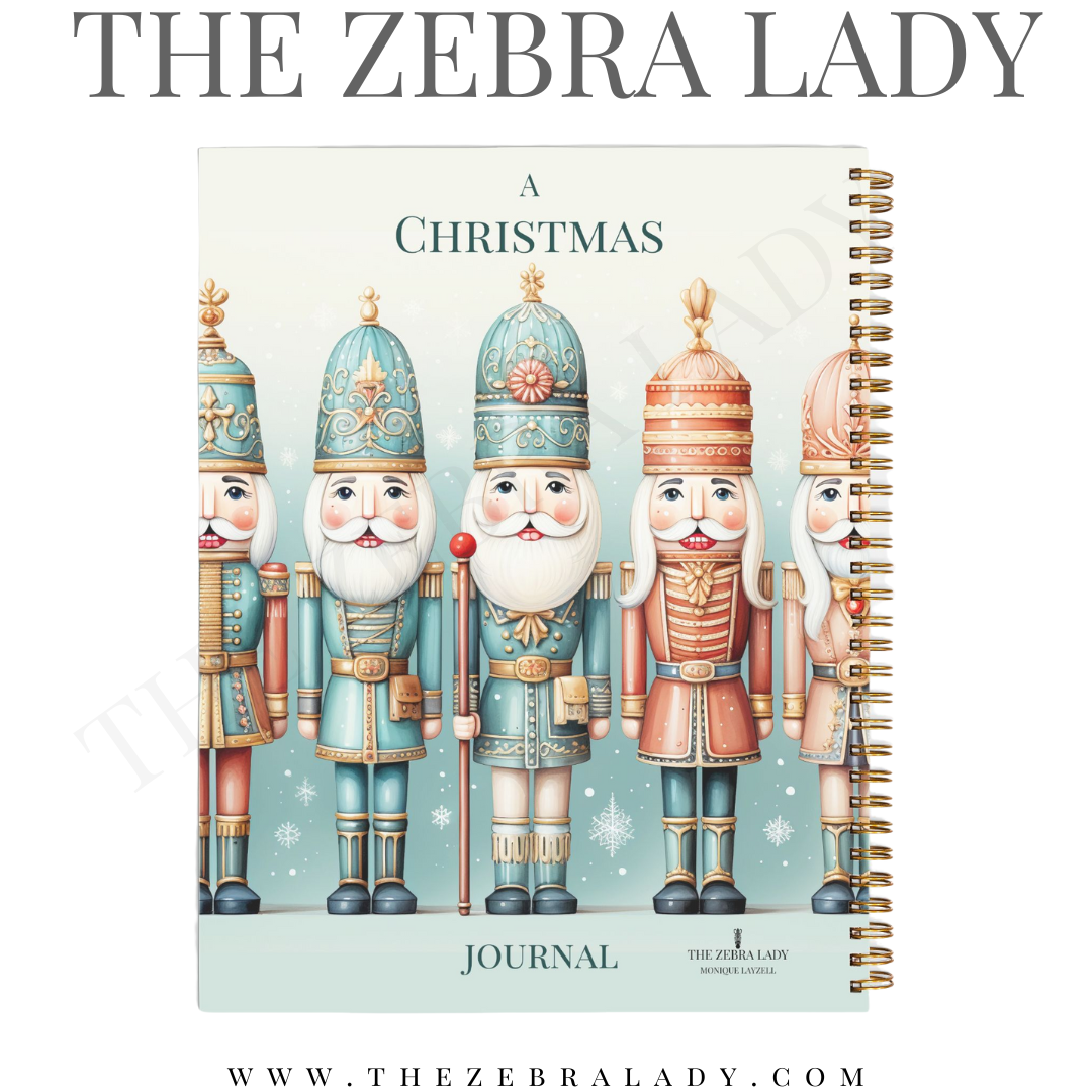 A Christmas Journal Pastel Nutcrackers Spiral Hardcover 8.5 x 11 ...