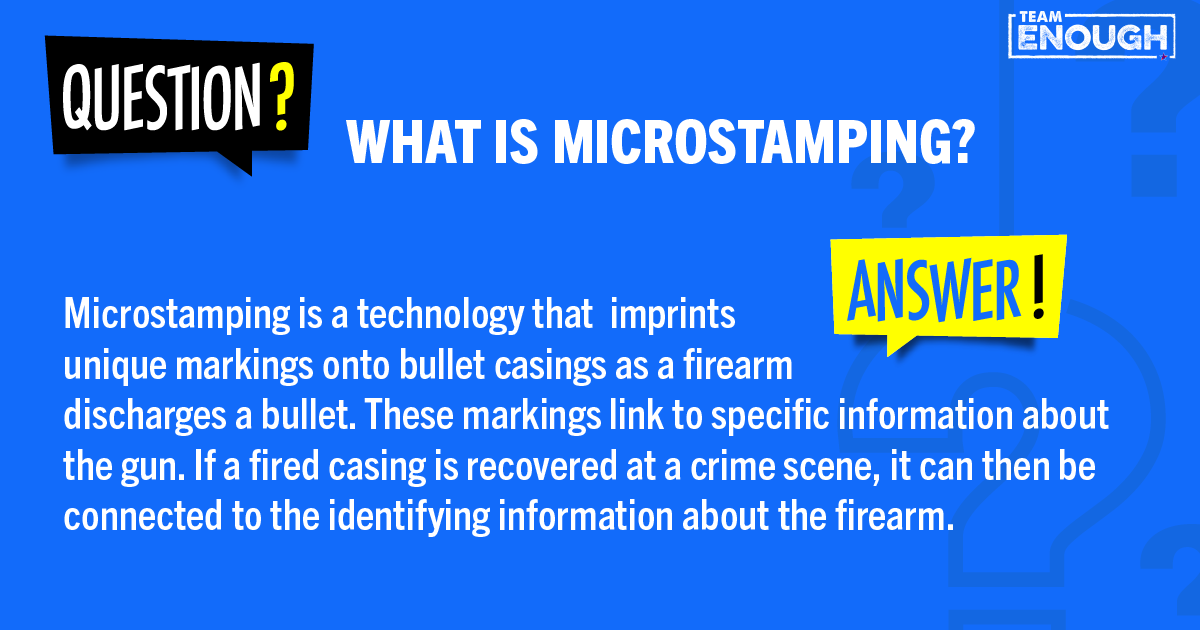 What is AB 876 and Handgun Microstamping? — Team ENOUGH