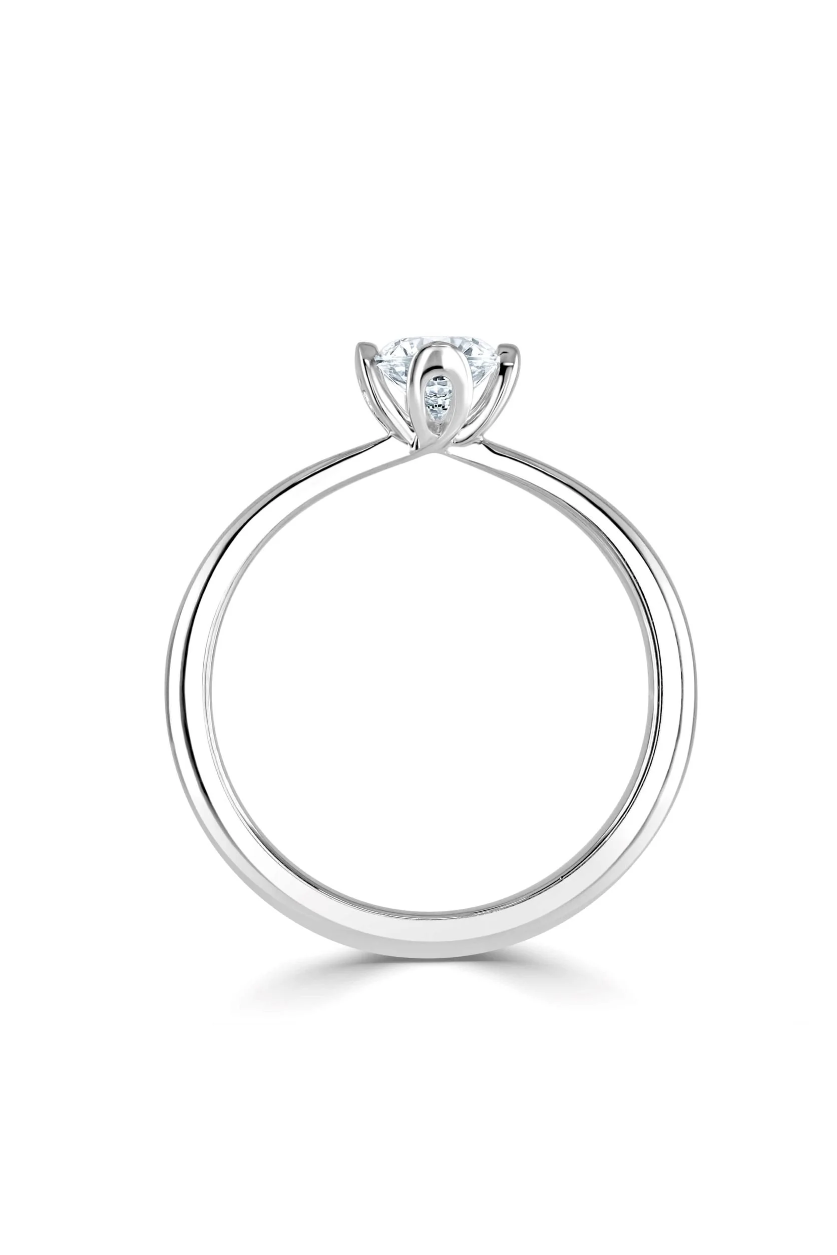 Diamond set loop claw diamond solitaire ring — Edward Fleming Jewellery