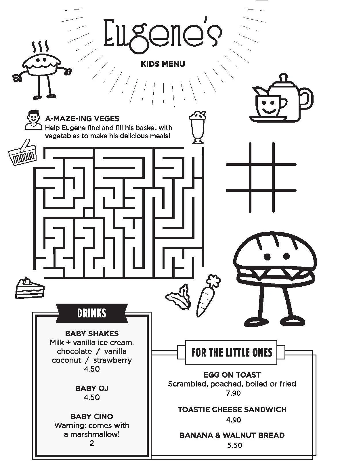 MENUS — Eugene's Cafe Bronte