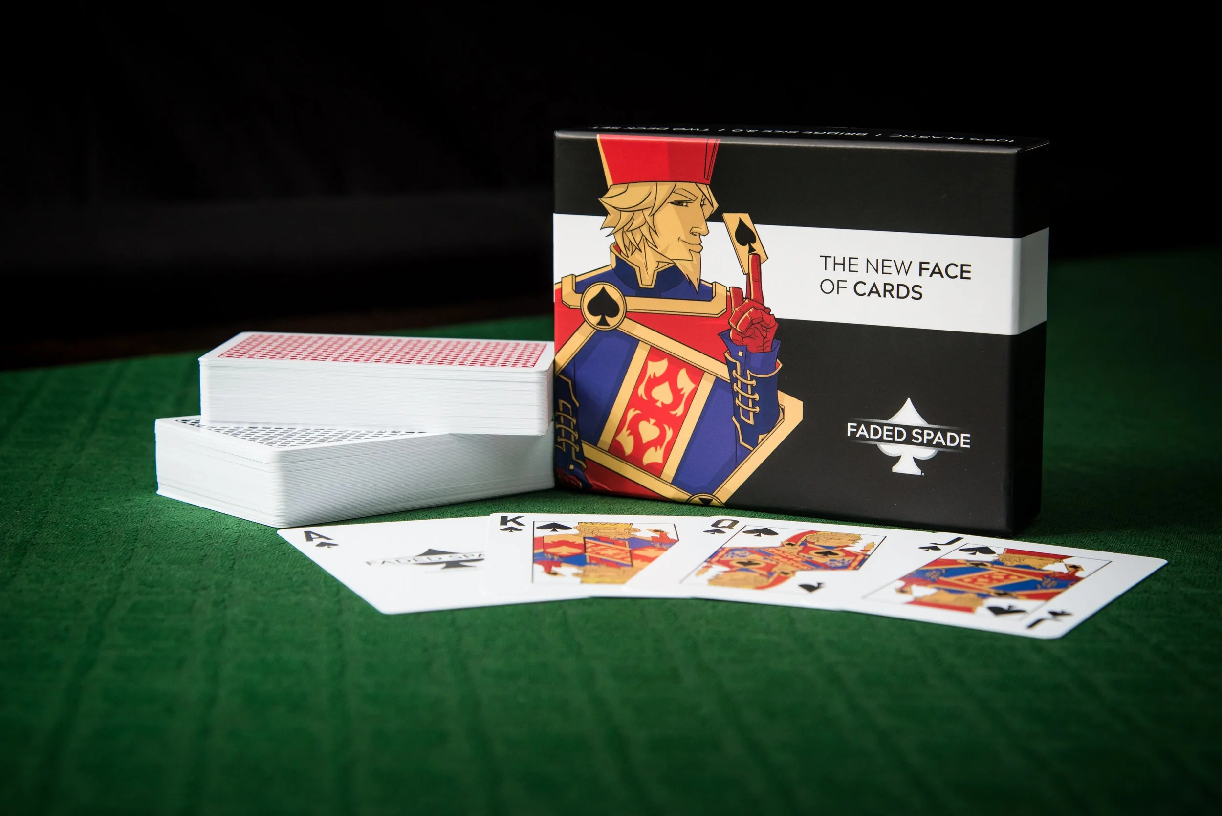 Poker Playing Cards — Faded Spade | 100% Plastic Poker and Casino Paper ...