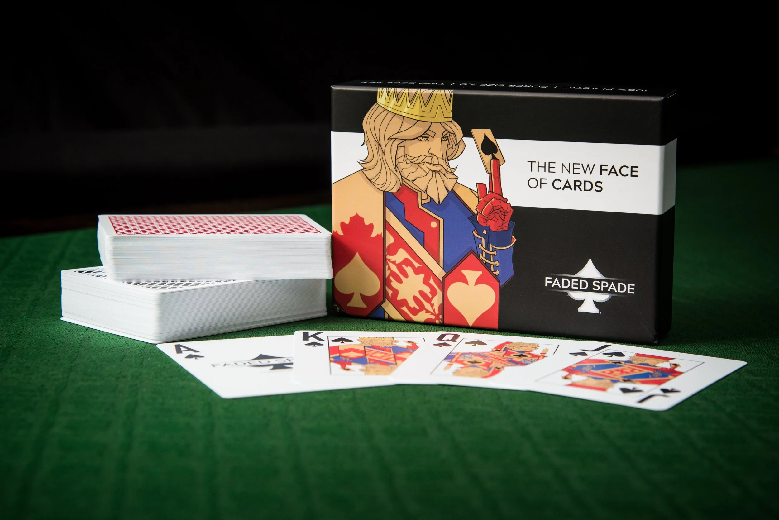 Poker Playing Cards — Faded Spade | 100% Plastic Poker and Casino Paper ...