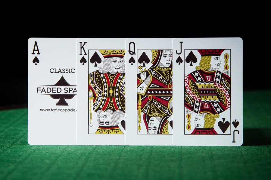 Poker Playing Cards — Faded Spade | 100% Plastic Poker and Casino Paper ...