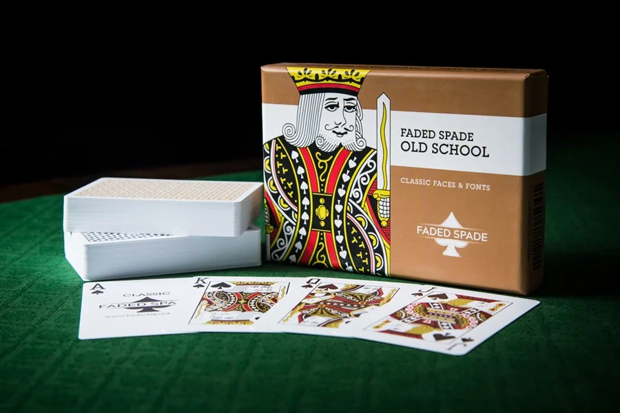 Poker Playing Cards — Faded Spade | 100% Plastic Poker and Casino Paper ...