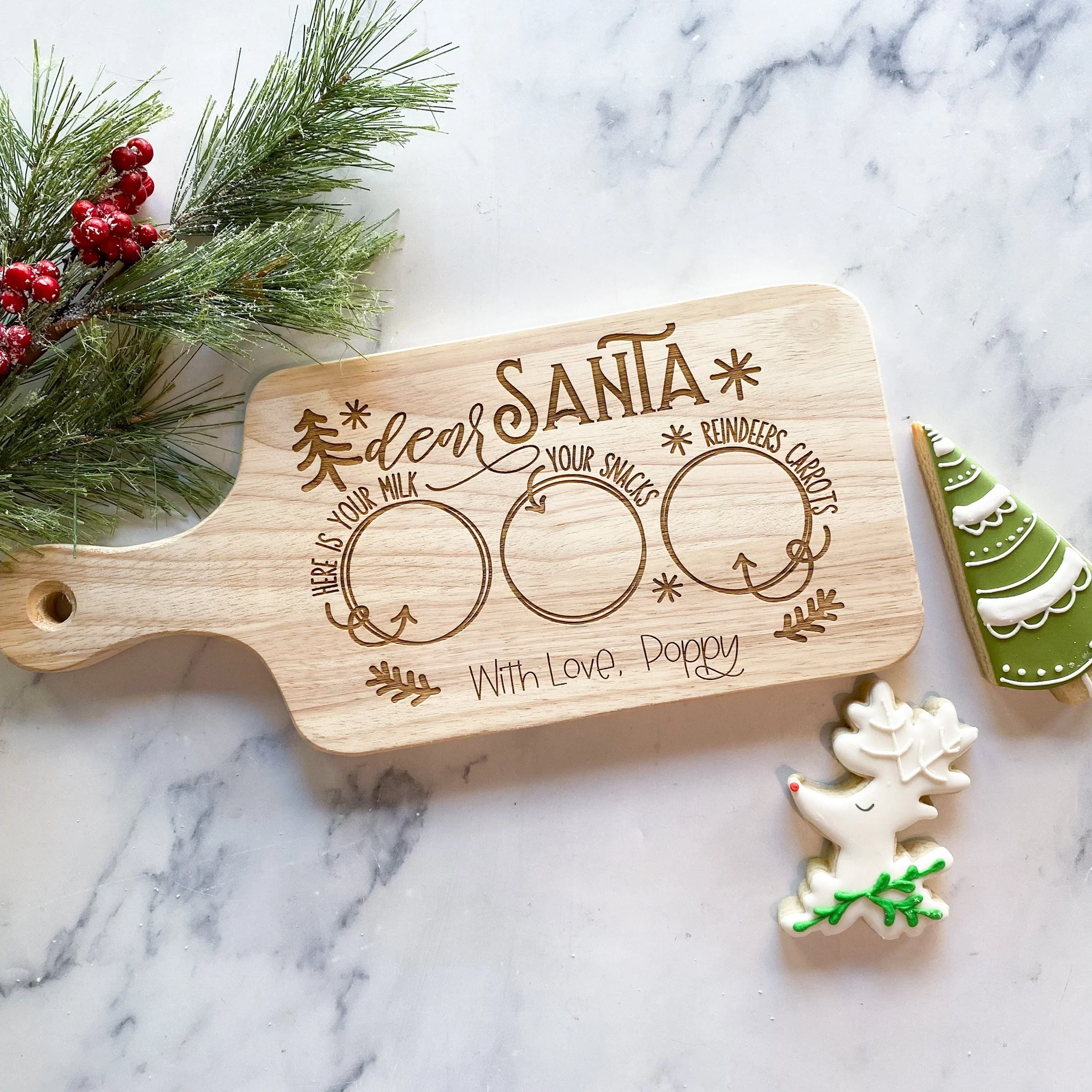 Santa Tray, Christmas Eve Tray — Wooden Hearts Boutique LLC