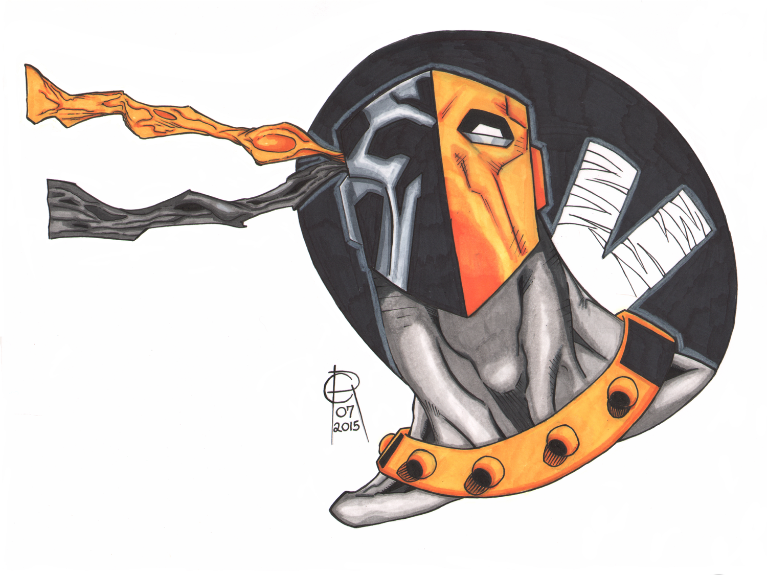 How To Draw Deathstrokes Face