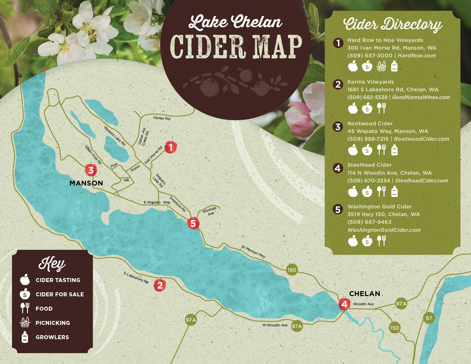 MAP — Lake Chelan Cider Trail