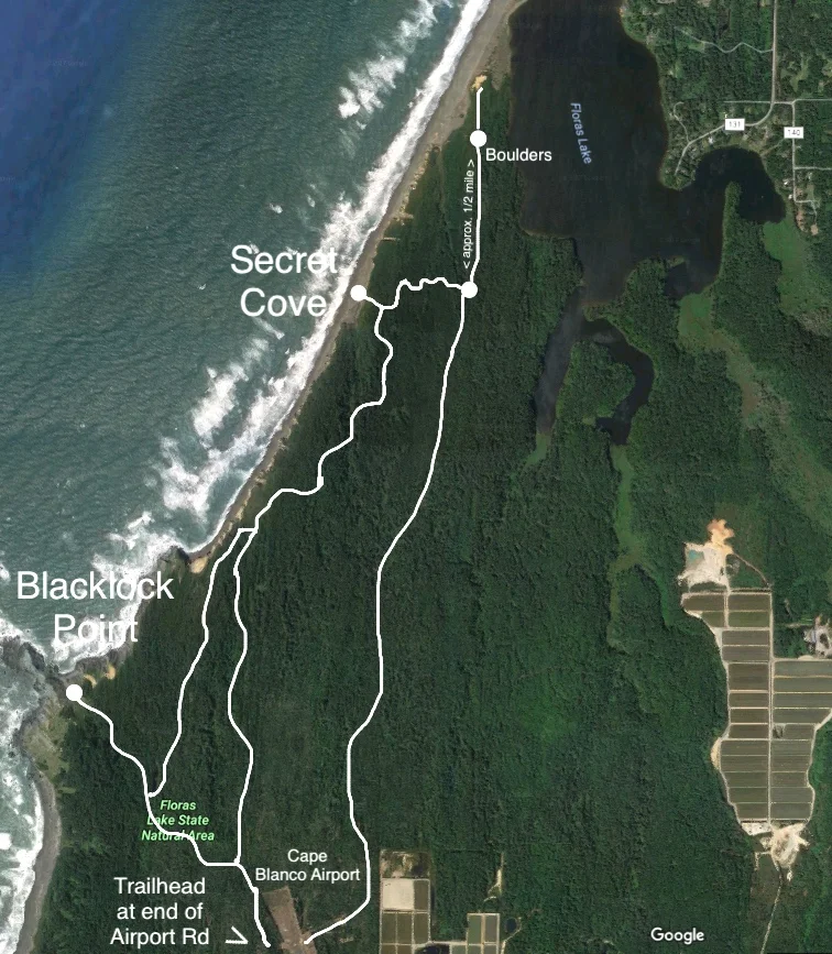 Floras Lake Trail Map — Floras Lake House By The Sea