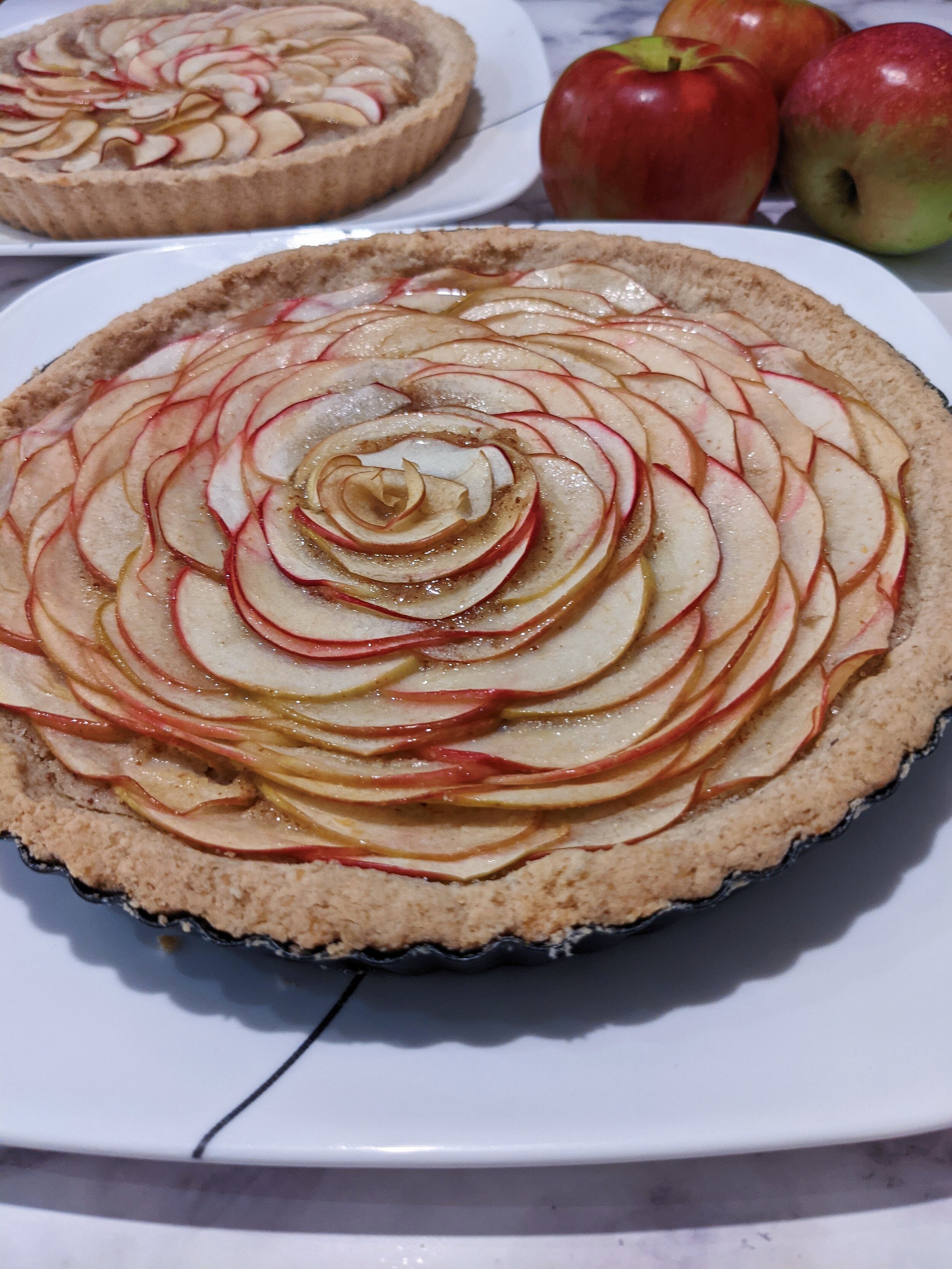 Recipe: Gluten-Free Apple Rose Frangipane Tart — Never Too Full
