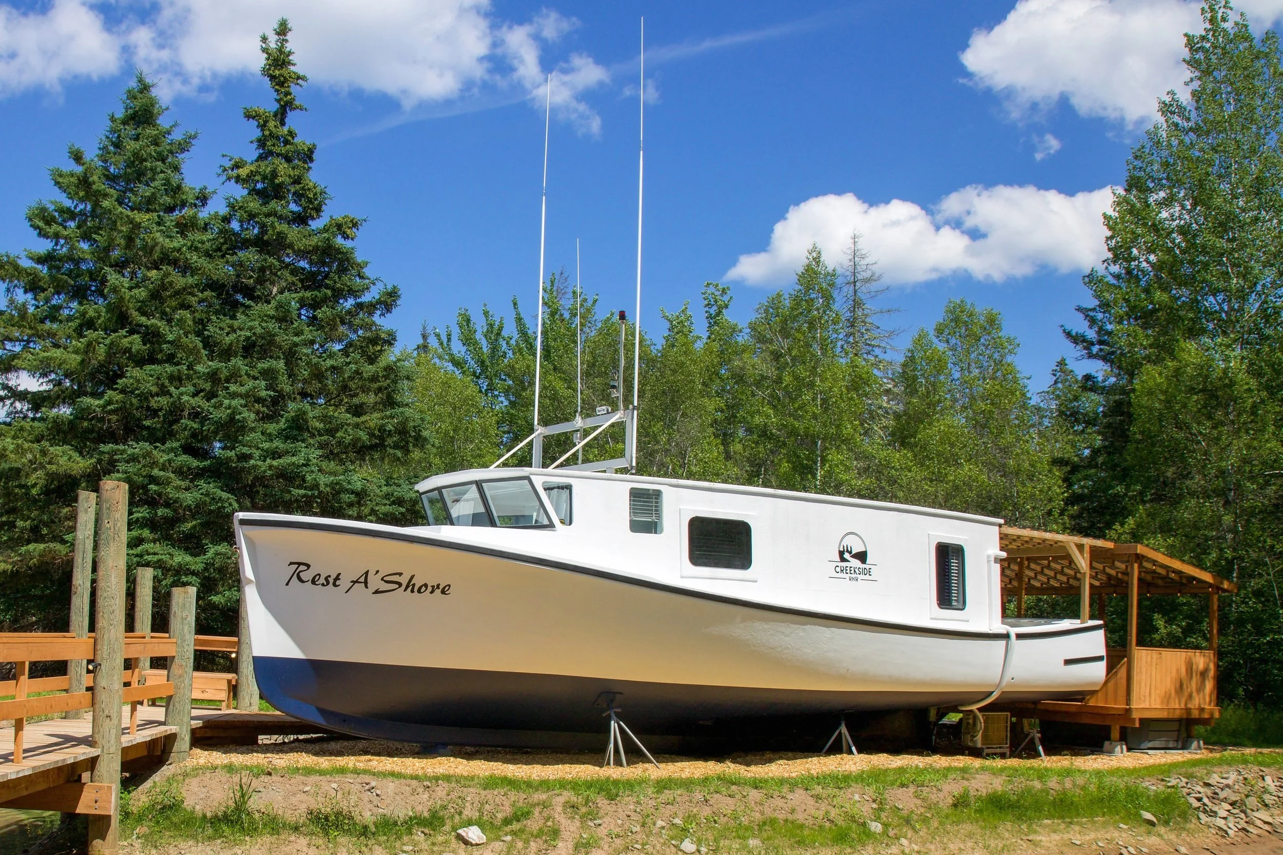 Luxury Fishing Boat Stay at Creekside RNR — MARITIMES MAVEN