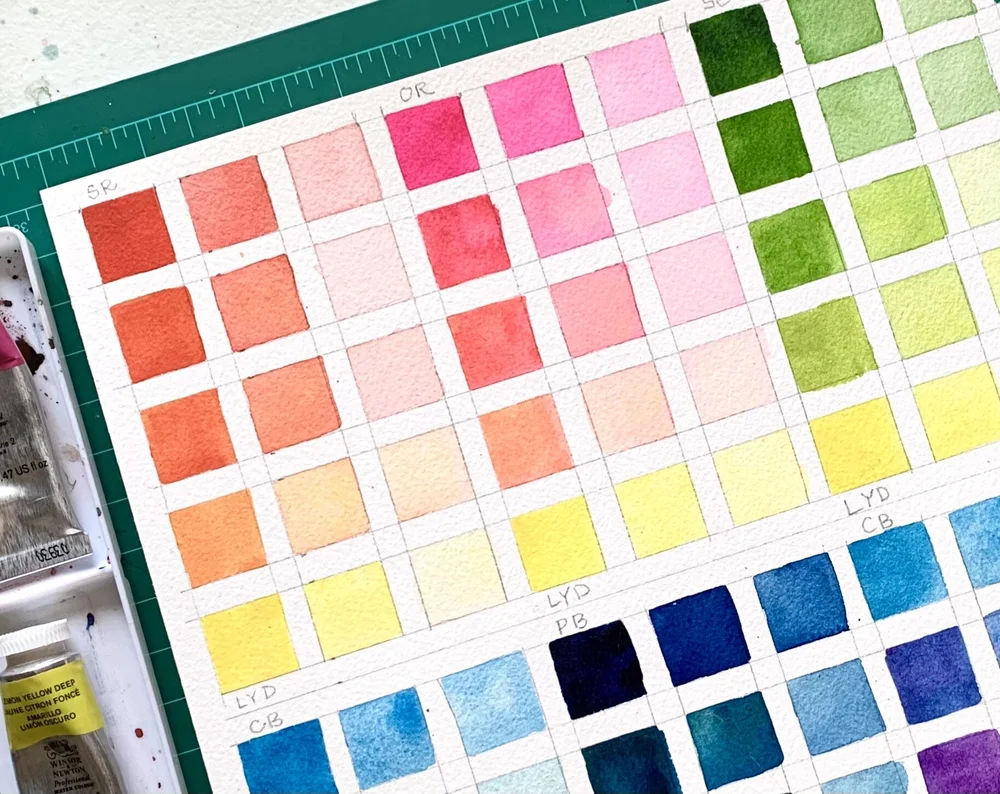 Watercolor Color Study: Exploring Color Relationships — The Scribblist