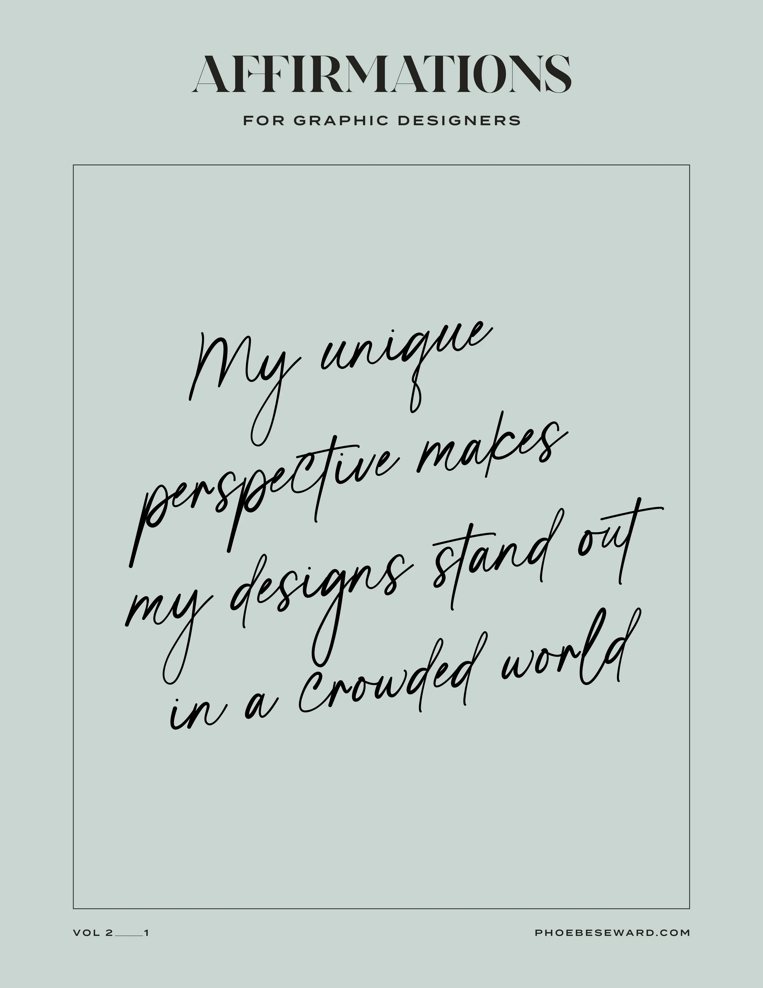 Positive Affirmations for Graphic Designers — Phoebe Seward