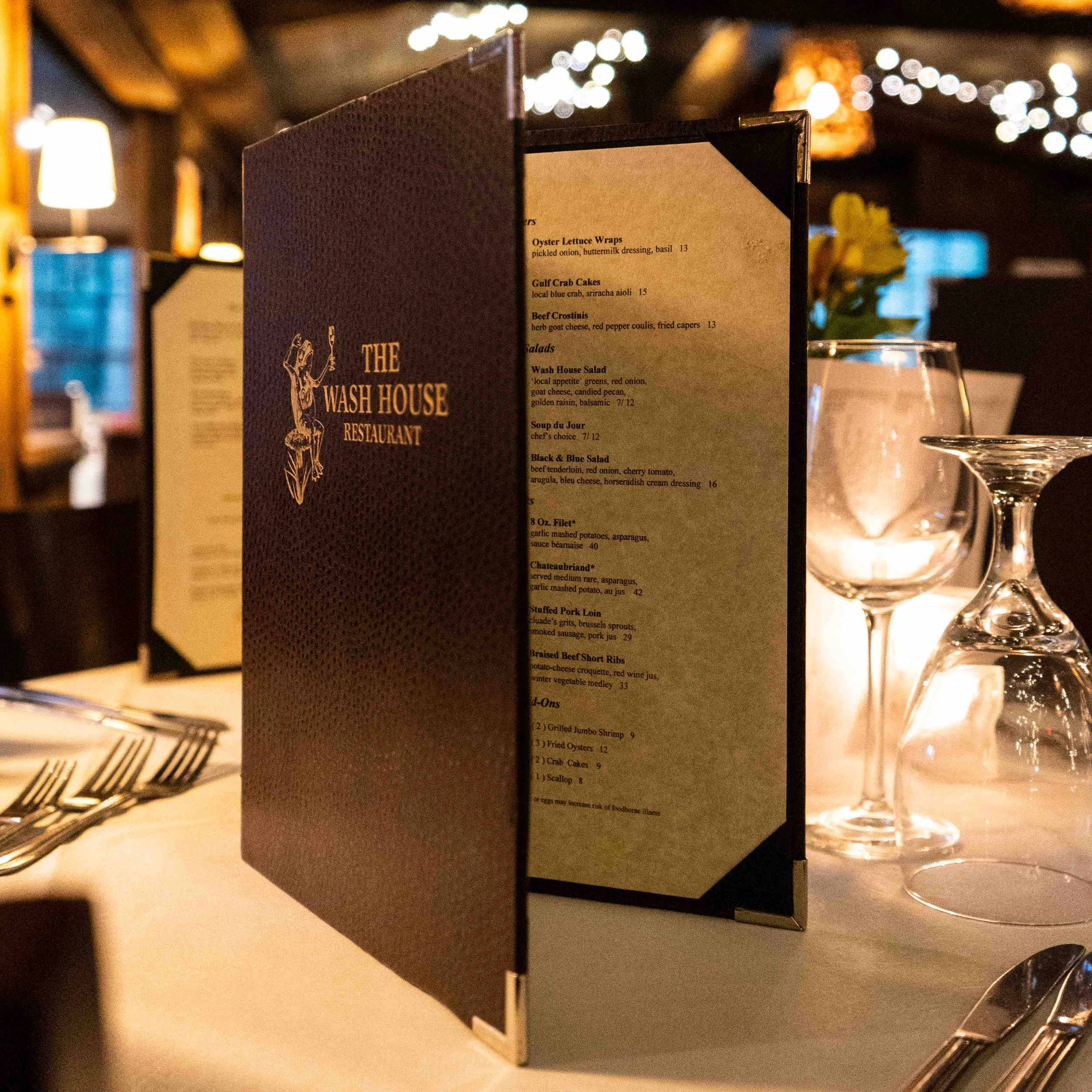 Dinner Menu — The Wash House