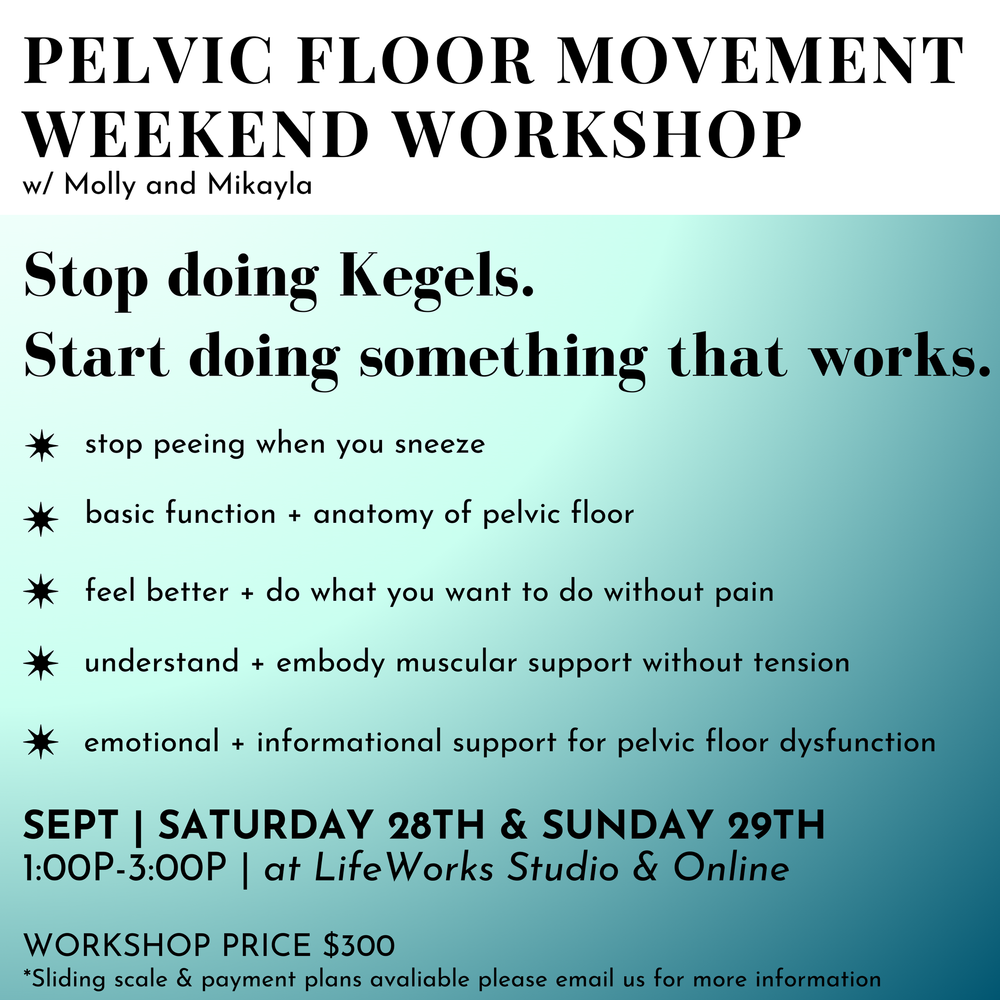Pelvic Floor Workshops — LifeWorks Studio