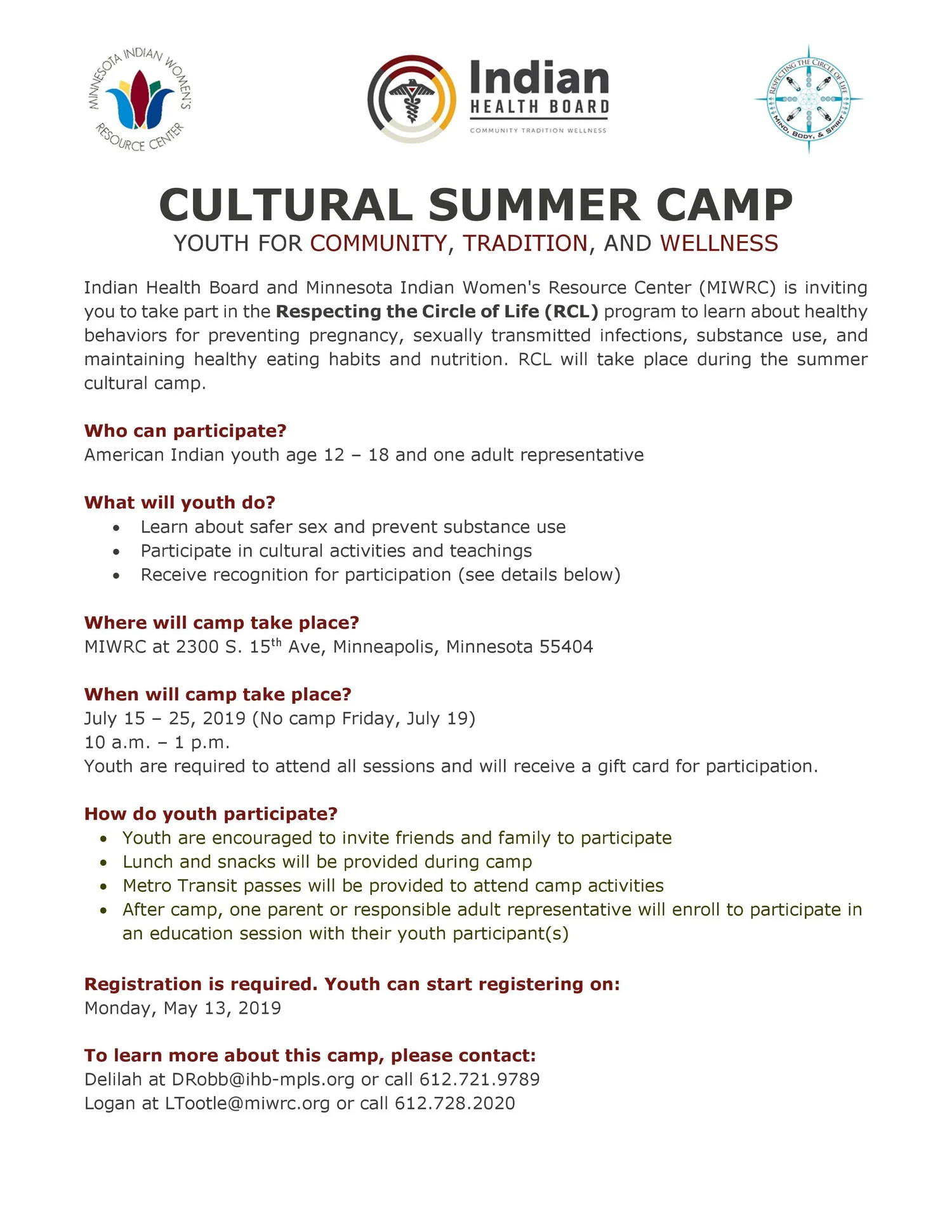 Indian Summer Camp Activities