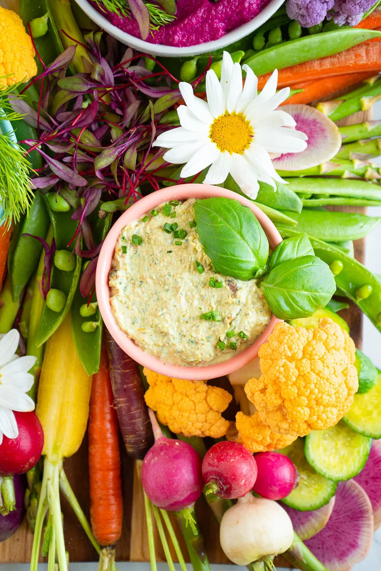 Spring Veggie Board (Spring Crudités Platter) — My Moonstone Kitchen