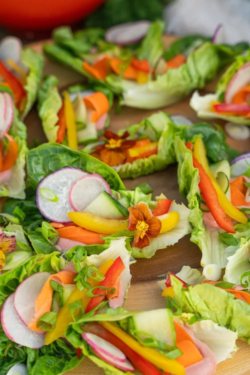Rainbow Lettuce Cups — My Moonstone Kitchen