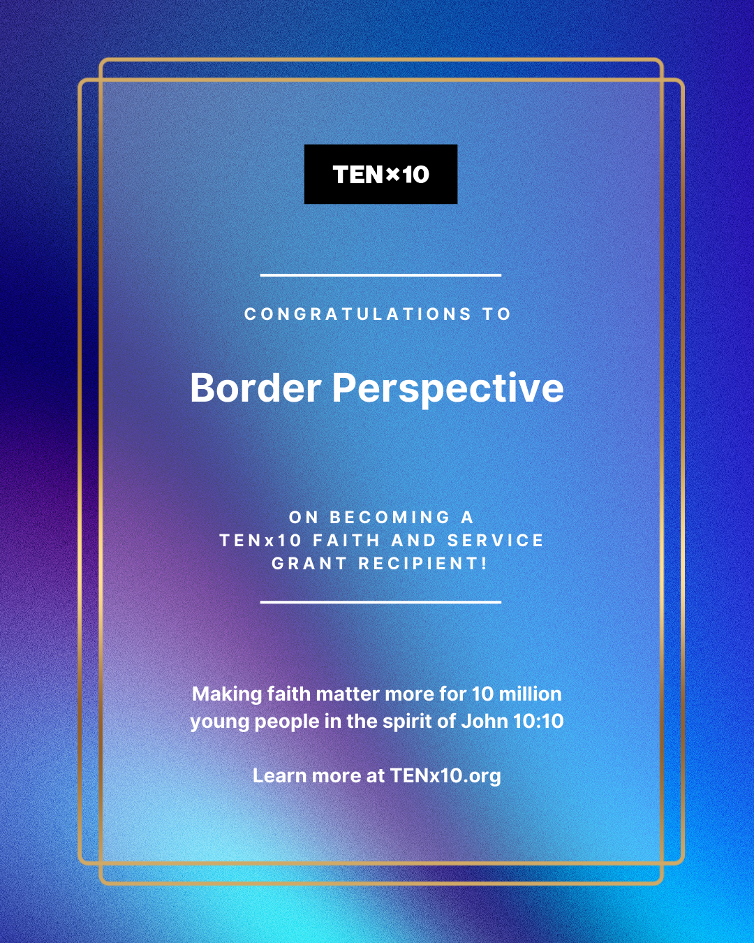 Border Perspective Receives Faith & Service Project Grant — Border ...