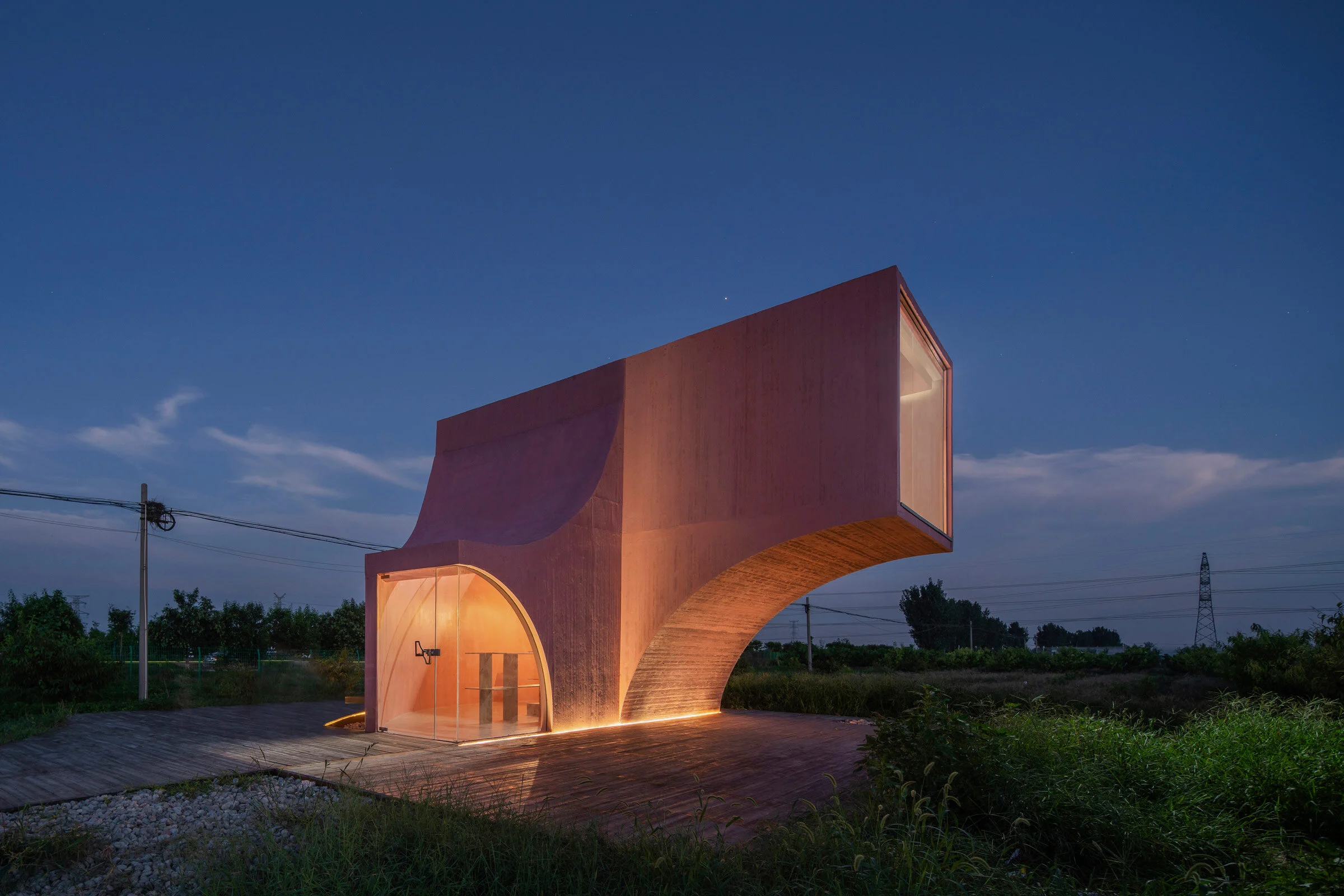 A Petite, Peach-Hued Community Centre — Design Anthology