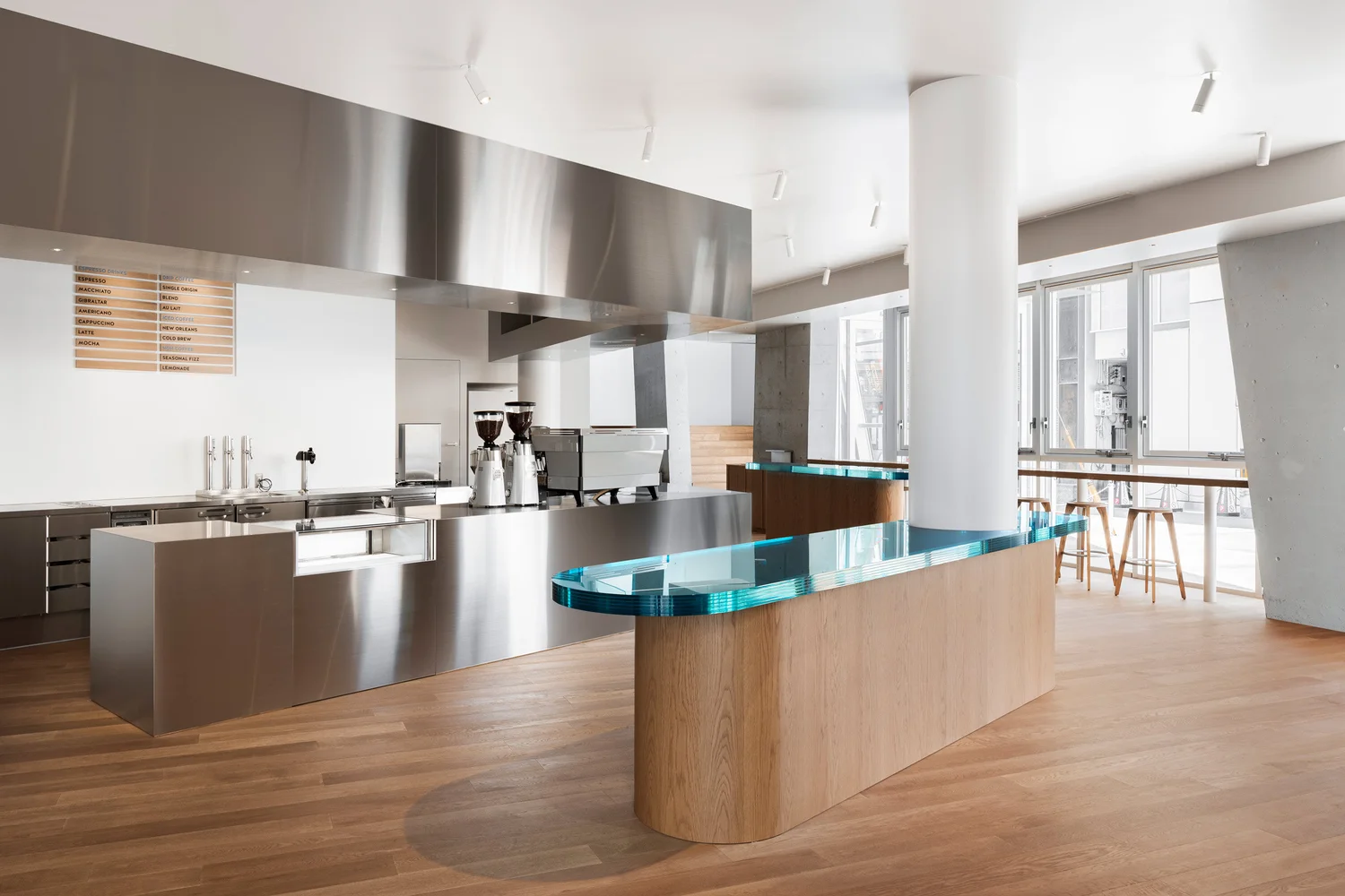 INTERIOR DESIGN - Blue Bottle Coffee Umeda Chayamachi Cafe Osaka Japan ...