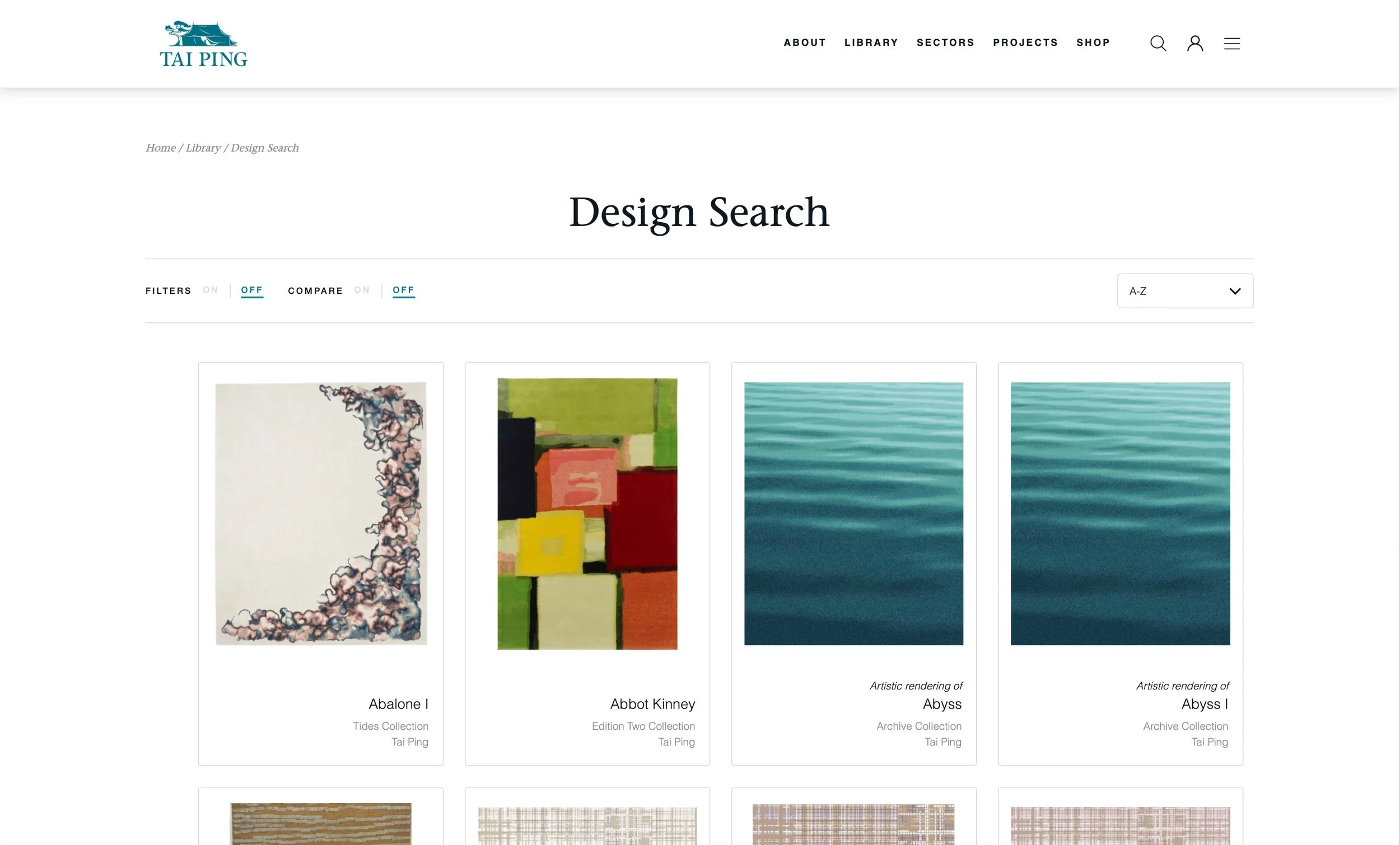Tai Ping Carpets Website — Design Anthology