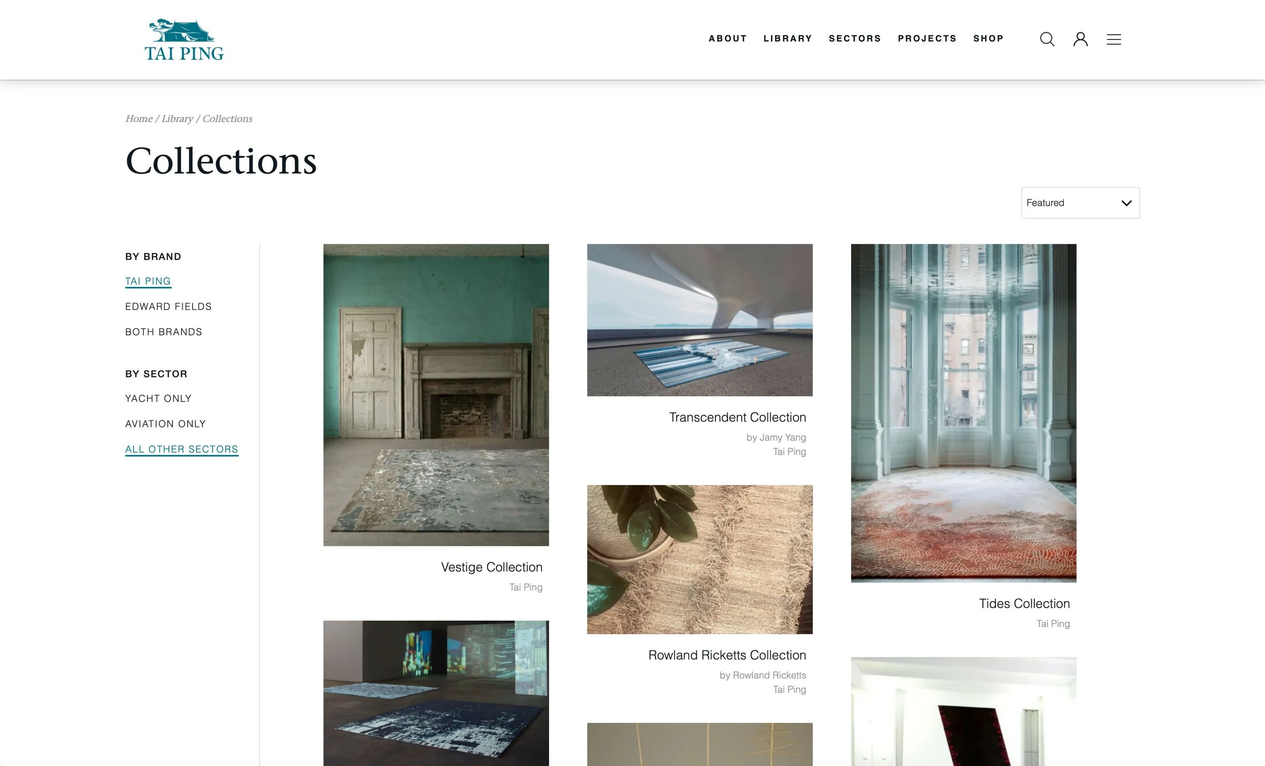 Tai Ping Carpets Website — Design Anthology