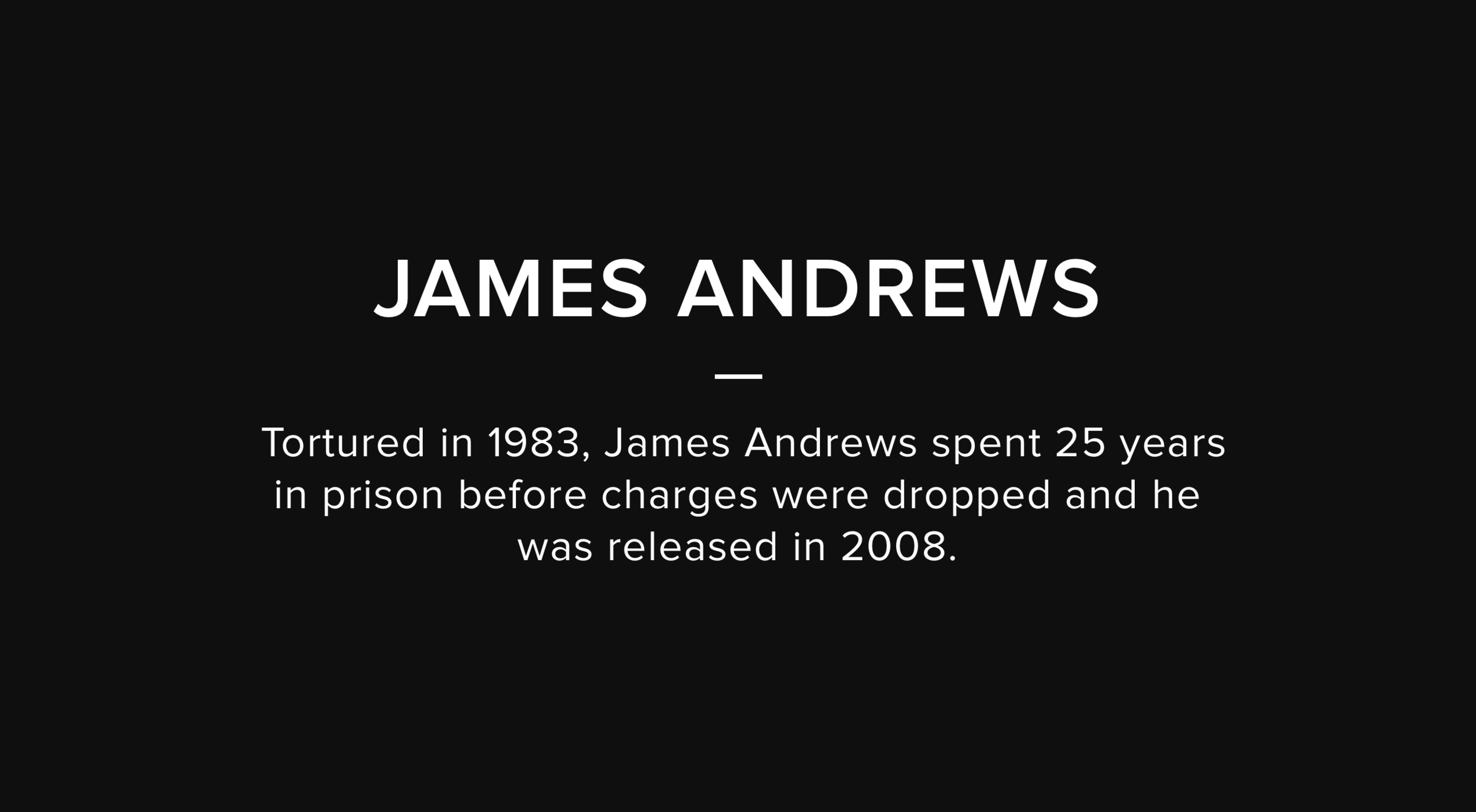 James Andrews — Chicago Police Torture Archive
