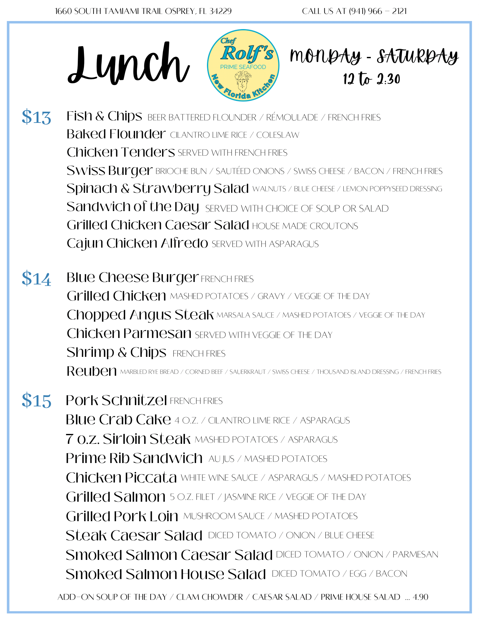 Chef Rolf's New Florida Kitchen | Raw Bar and Cocktails Sarasota