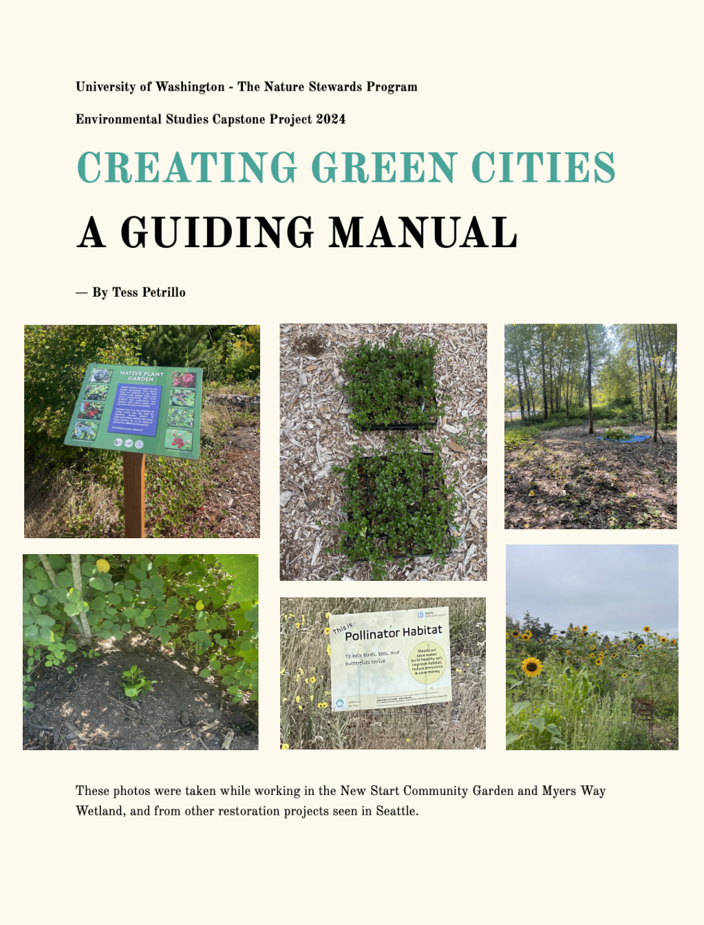 Creating Green Cities: Native Plant Restoration in Urban Environments ...