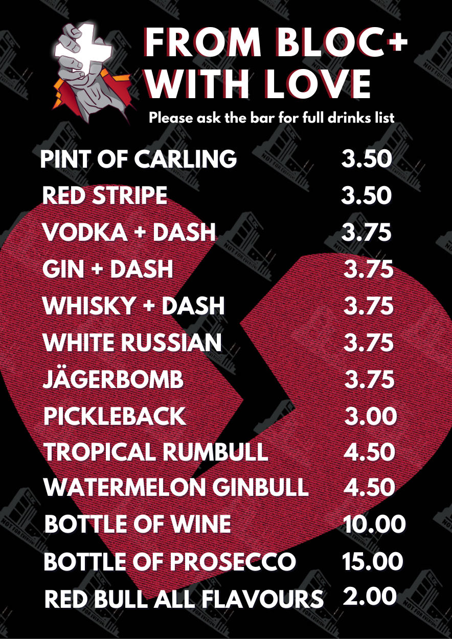 Drinks Menu — BLOC+