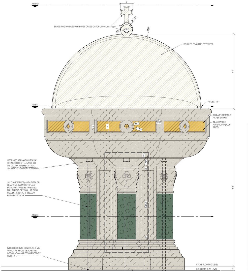 Baptismal Font (total cost: $20,400) — The Immaculata Church Project