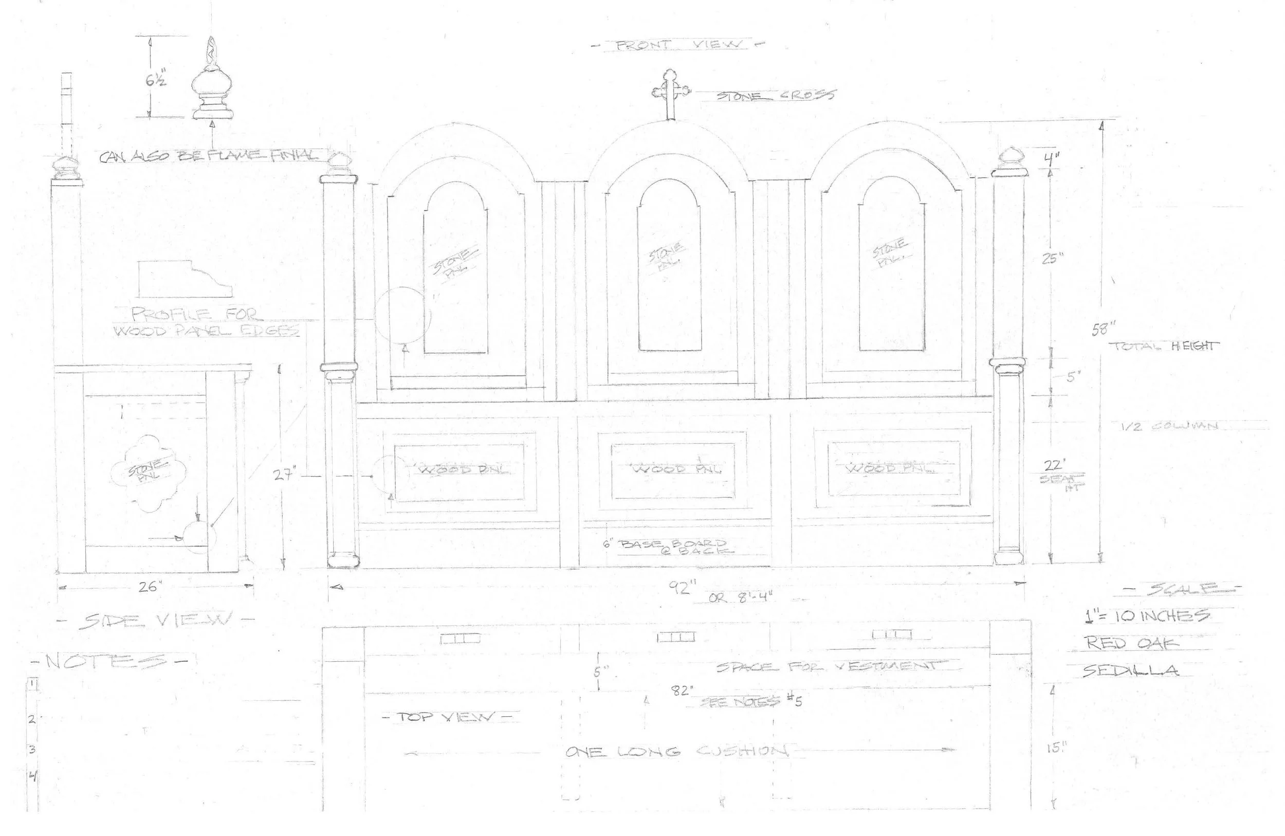 Sanctuary Sedilia (total cost: $17,920) — The Immaculata Church Project