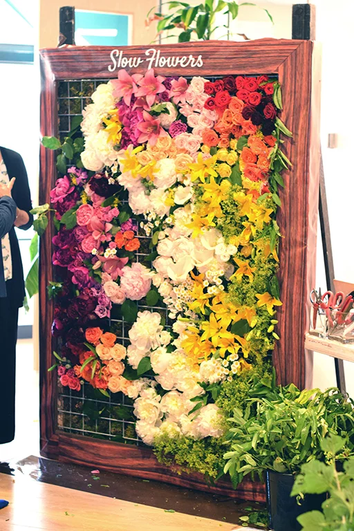Slow Flowers Summit- Floral Wall Demo — Curious Lola