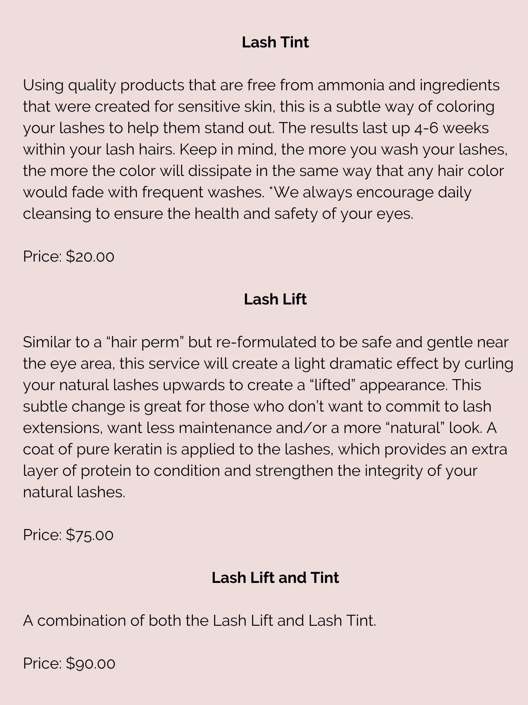 lash lift and tint near me — Miss Priss Lash & Brow