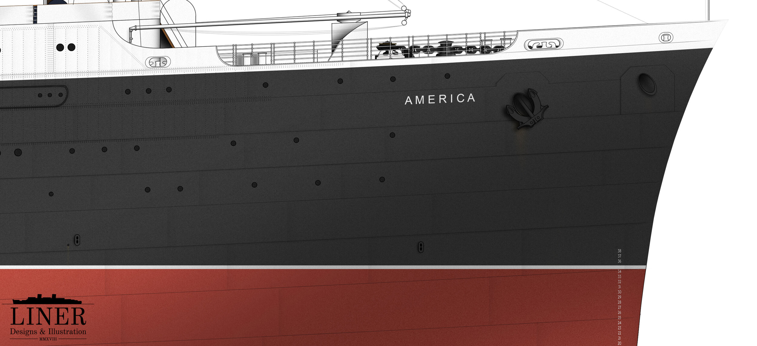 America 1959 — Oceanliner Designs & Illustration