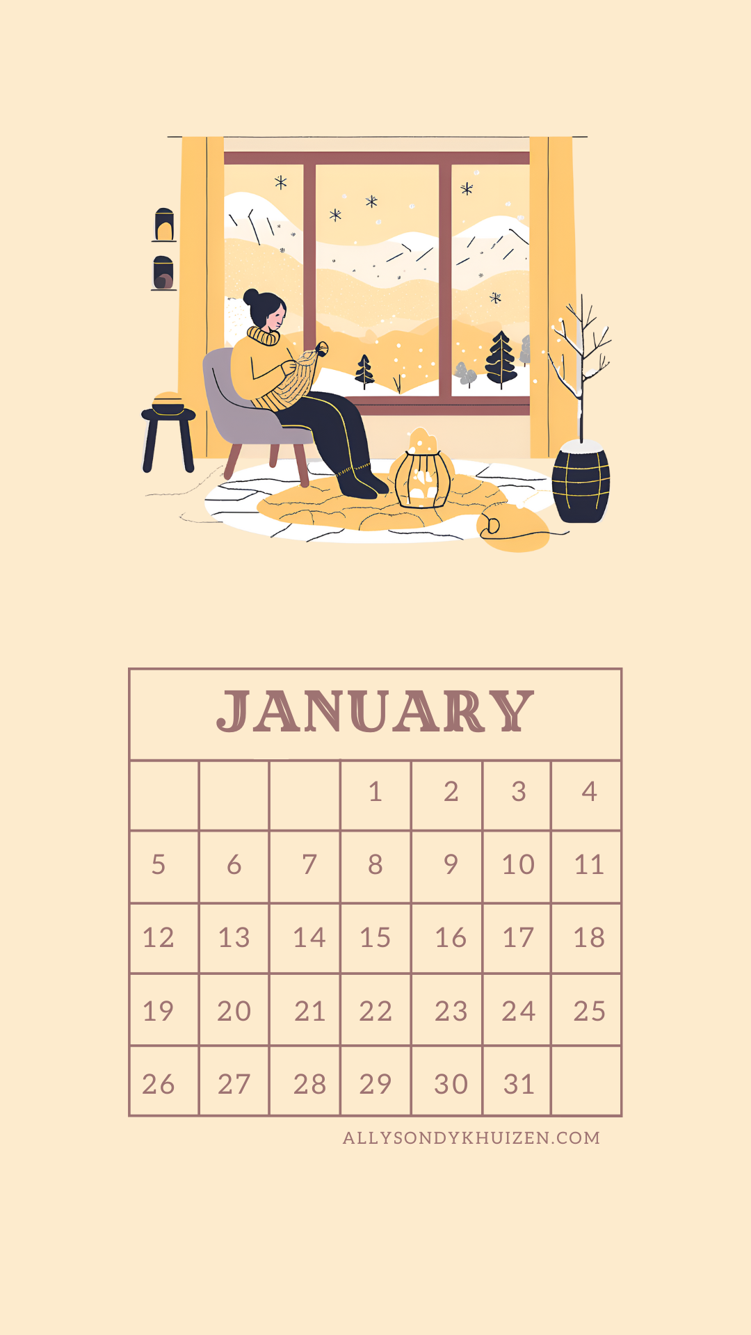 January Calendar Wallpaper! — Allyson Dykhuizen