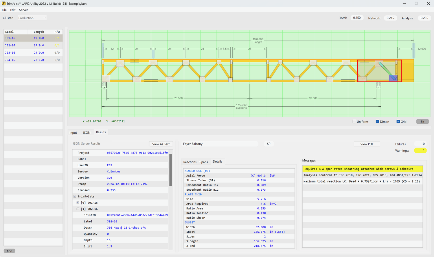 Sizing Software — Trimjoist