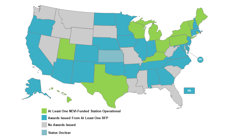 The National Electric Vehicle Infrastructure (NEVI) Program Current ...