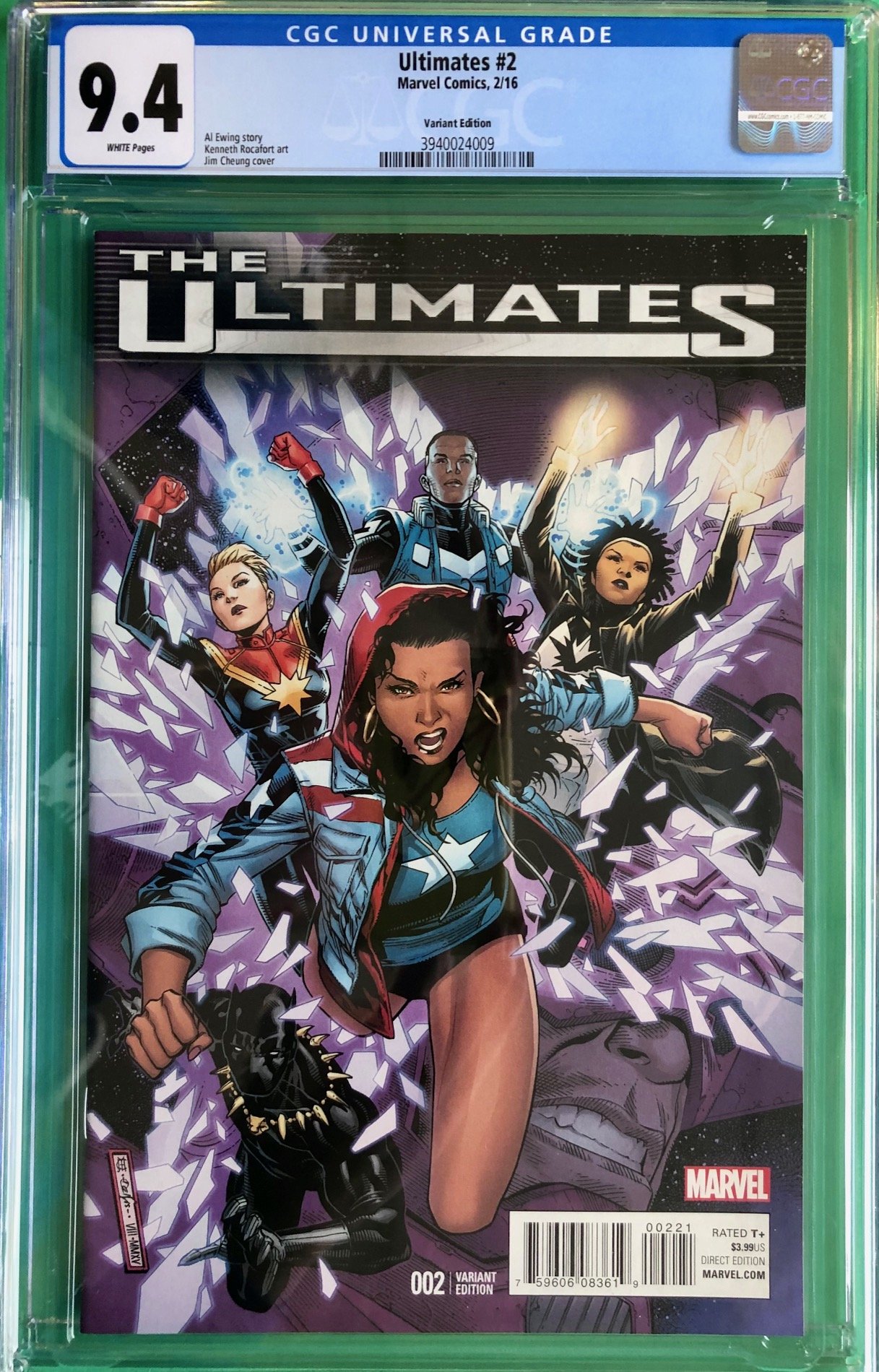 The Ultimates #2 CGC 9.4 Jim Cheung 1:25 America Chavez Variant ...